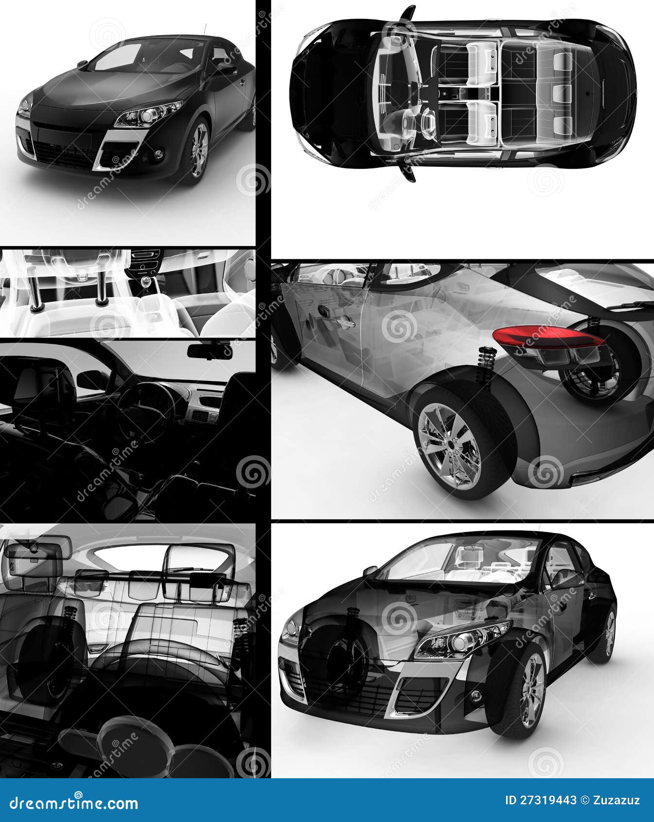 Modern cars collage stock illustration. Illustration of auto - 27319443