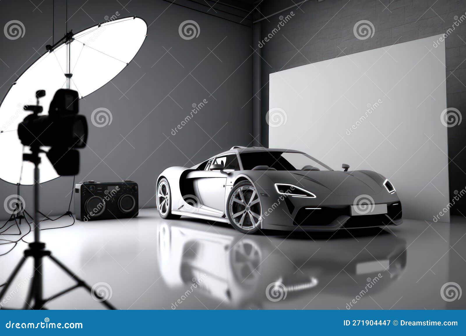 Modern Cars are in the Studio Room. AI Generation Stock Illustration ...