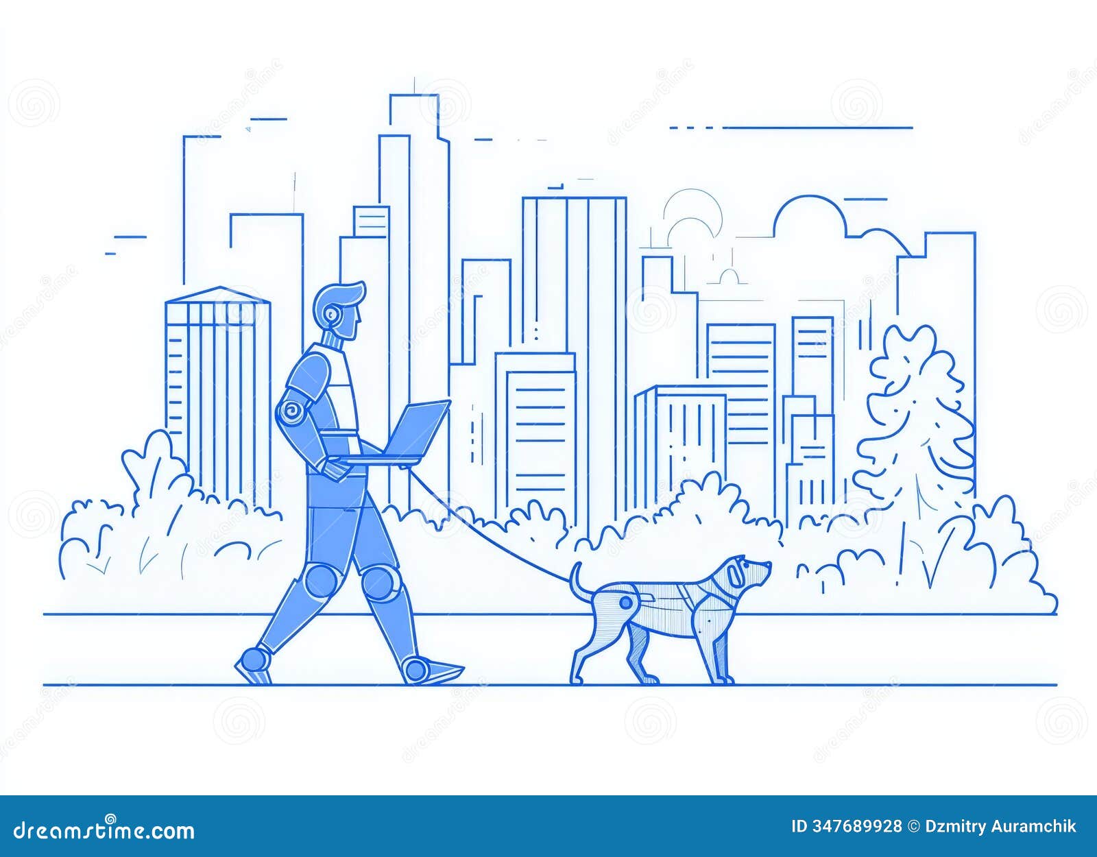 Modern Cartoon Illustration Of African Savanna Landscape At Sunset With ...