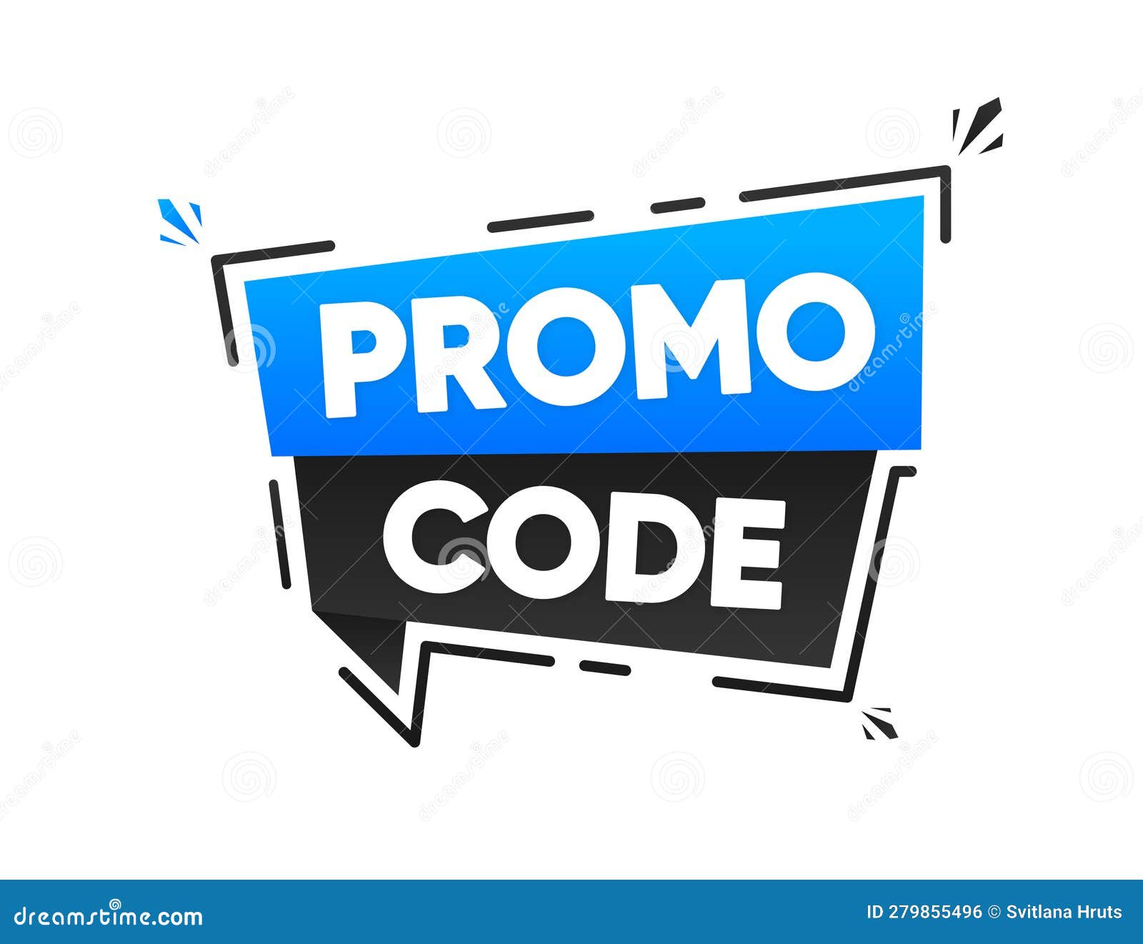 Modern Cartoon Template with Promo Code. Enter the Promo Code To Use ...