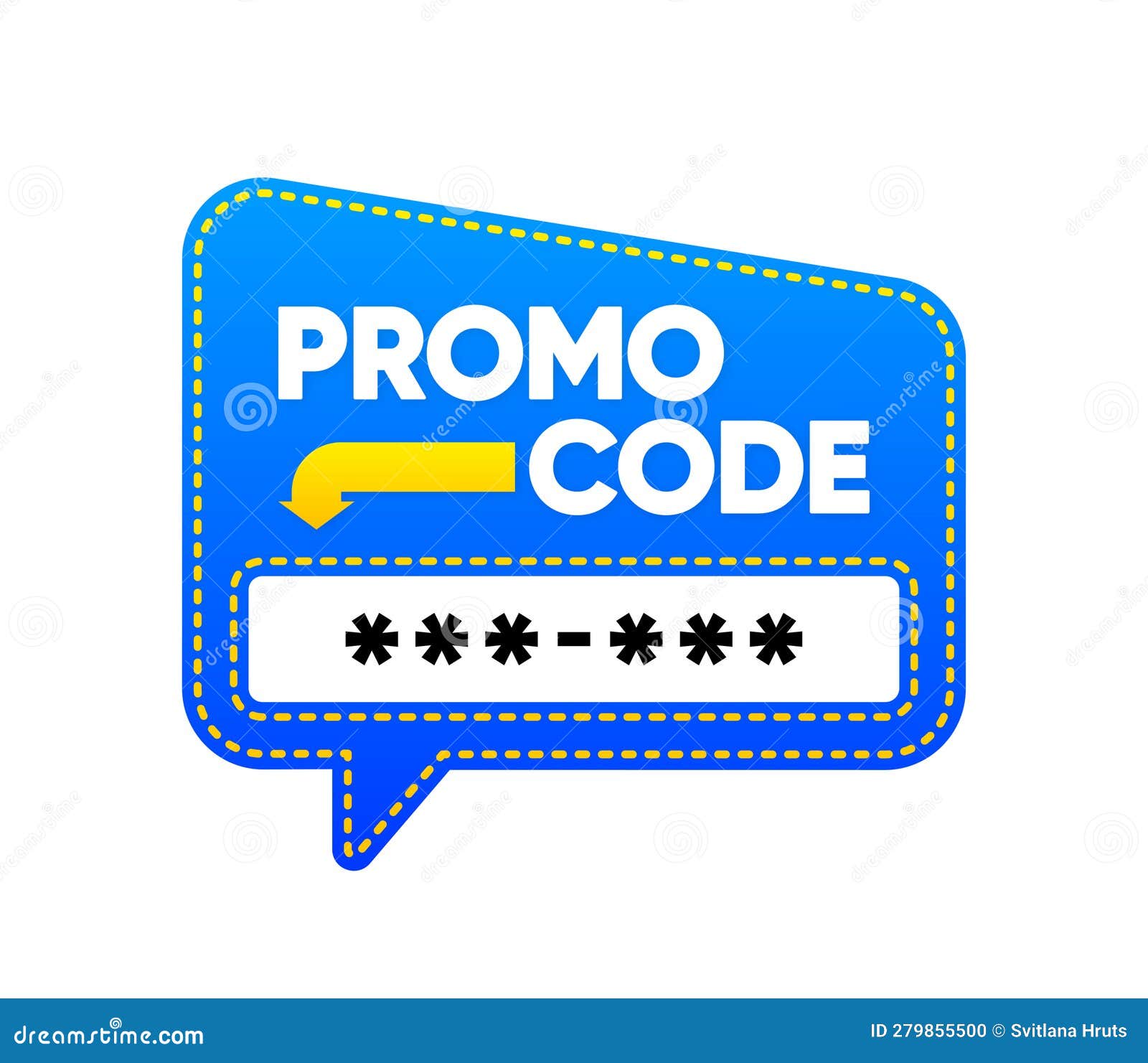 Modern Cartoon Template with Promo Code. Enter the Promo Code To Use ...