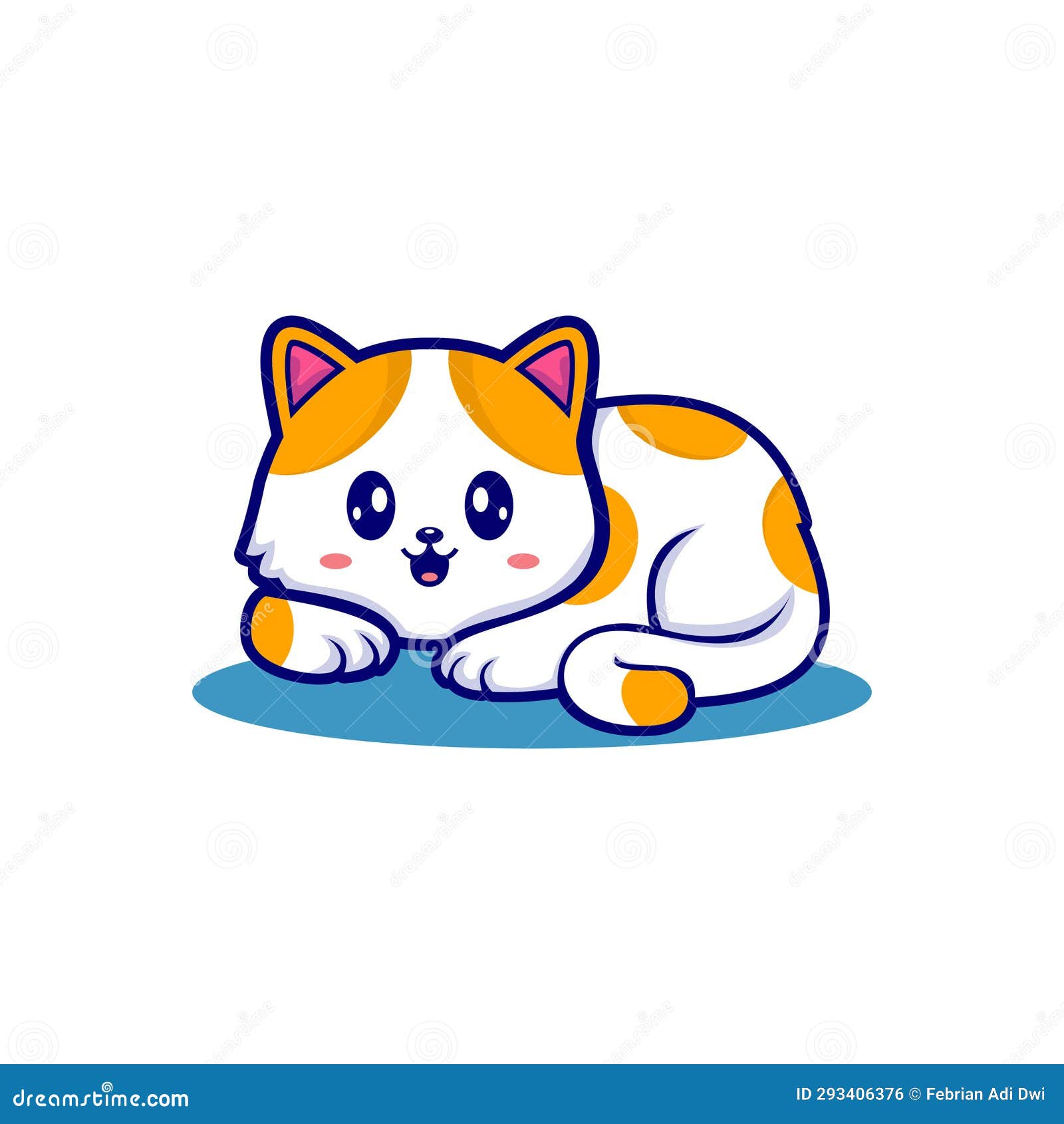 Modern Cat Vector Illustration Design Template Stock Illustration ...