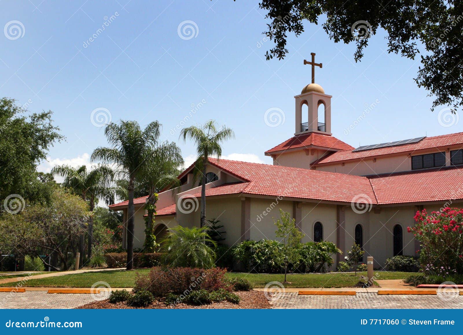 Modern Catholic Church stock photo. Image of tower, pray - 7717060