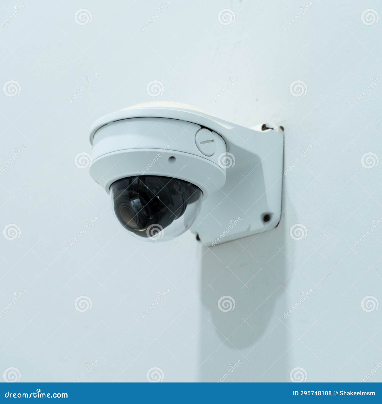 Modern CCTV Camera Installed on a Wall Stock Photo - Image of lamp ...