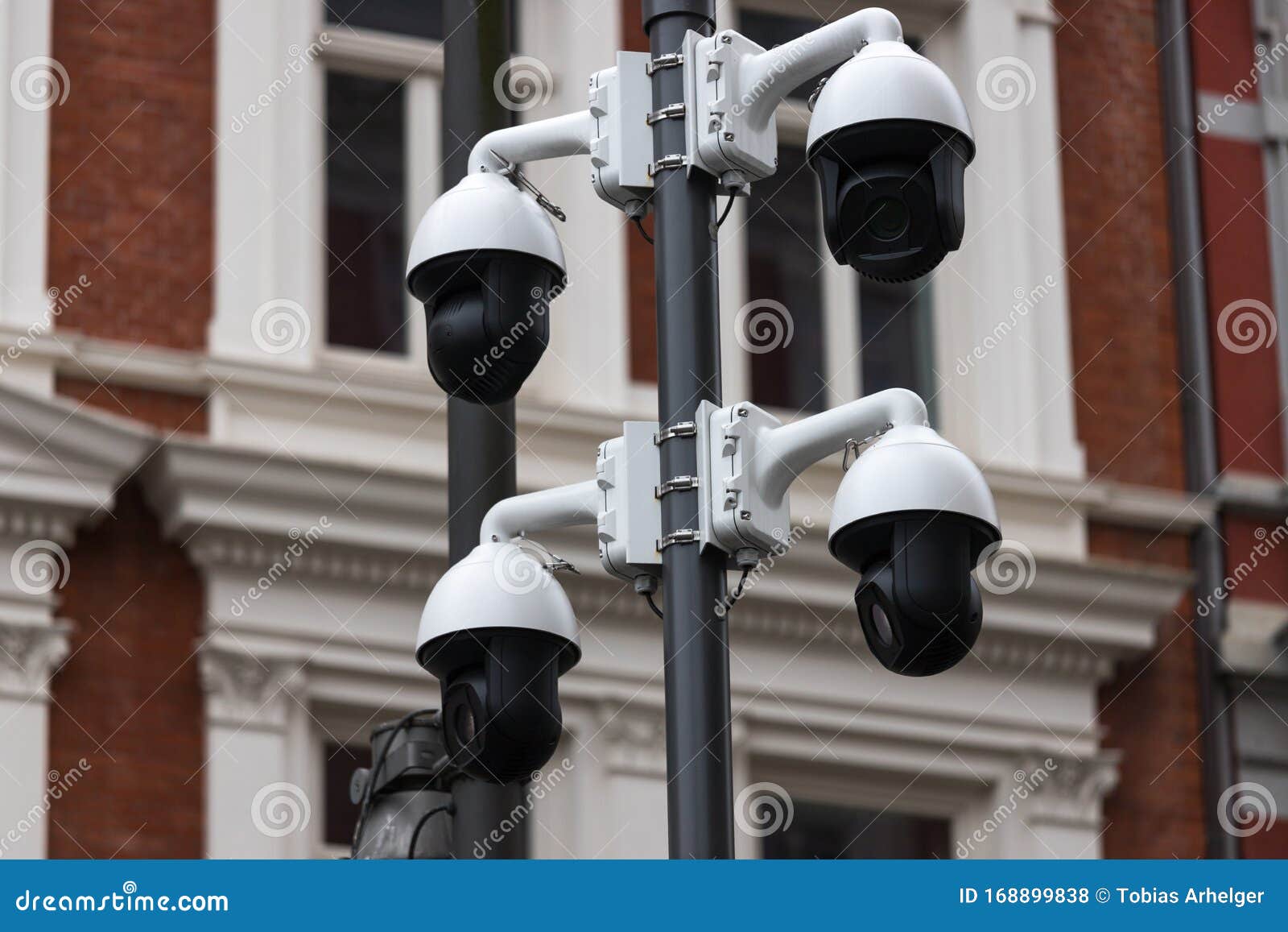 Modern Cctv Camera Post in the City Stock Photo - Image of monitoring ...