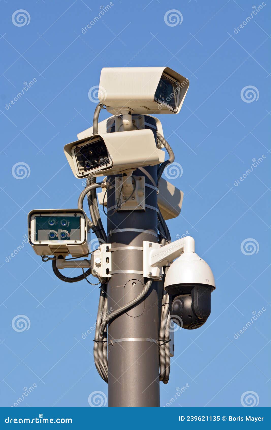 Modern CCTV Camera. Surveillance Technology Stock Image - Image of ...