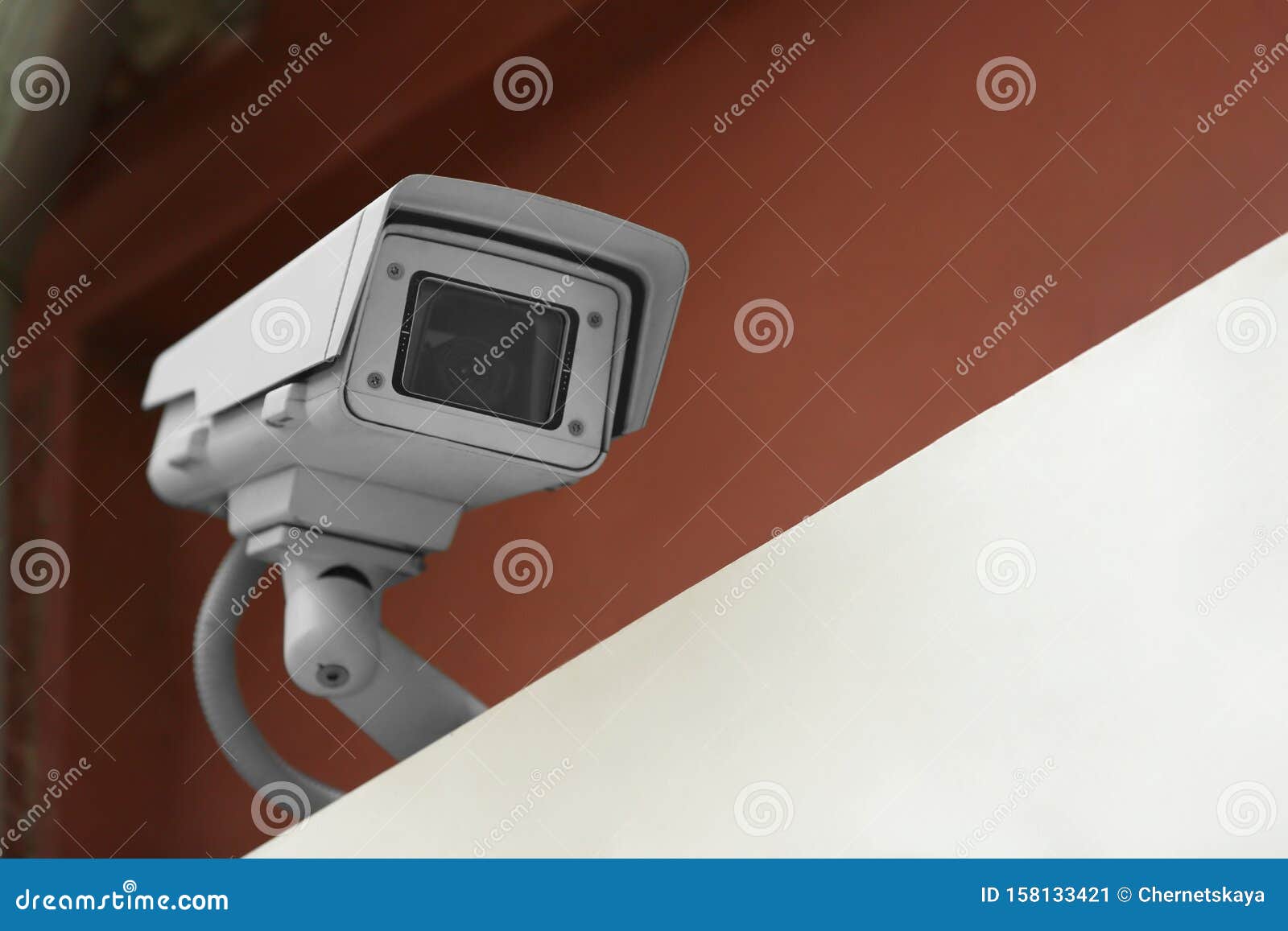 Modern CCTV Security Camera on Building Stock Image - Image of cctv ...
