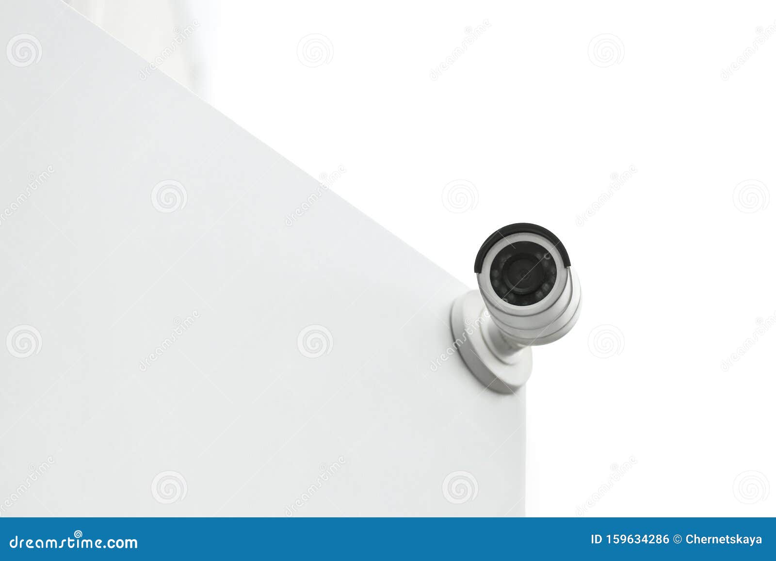 Modern CCTV Security Camera on Building. Space for Text Stock Photo ...