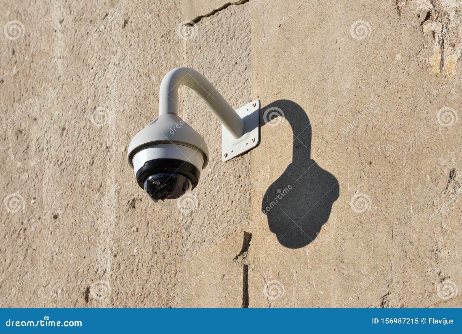 Modern CCTV Security Camera on Wall Stock Image - Image of cctv, device ...