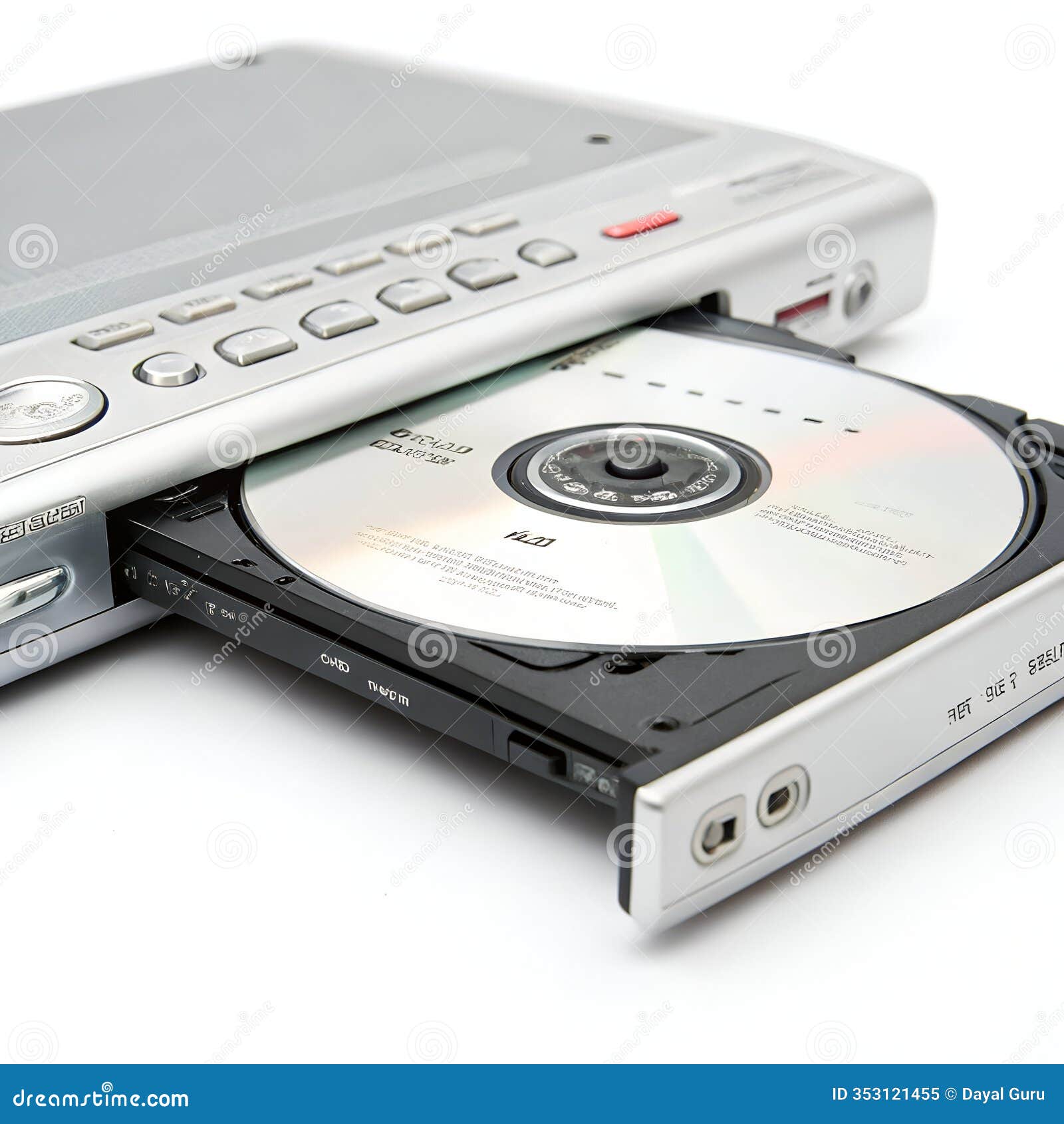 CD Player Isolated on White Background Stock Illustration ...