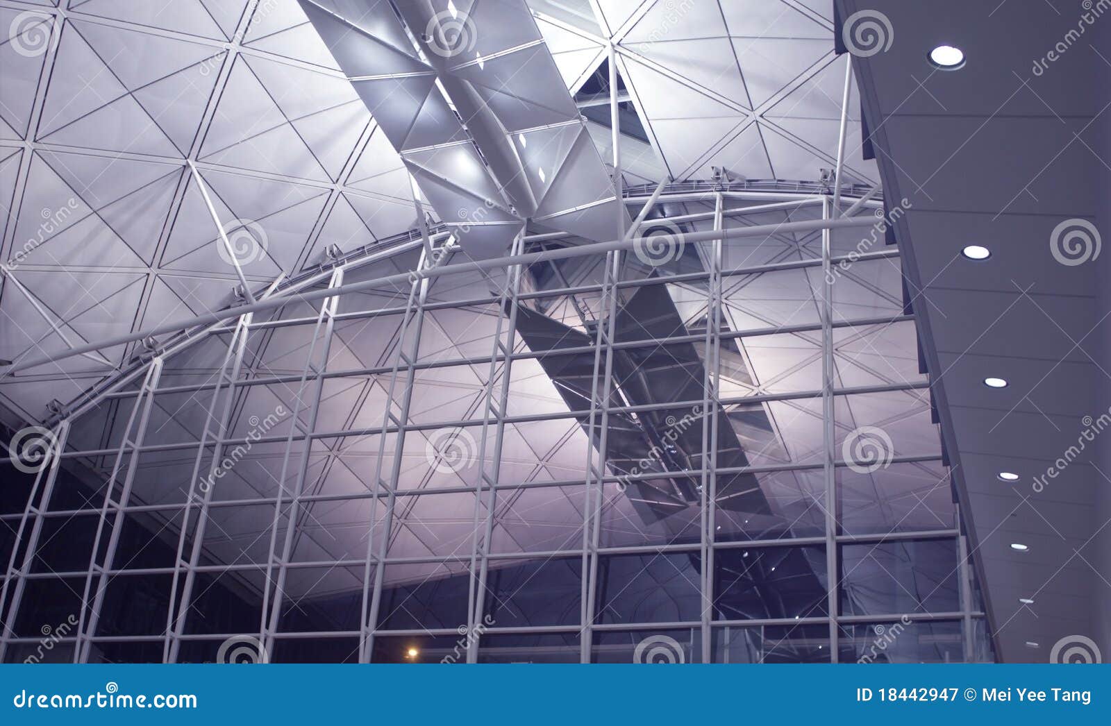 Modern Ceiling Canopy with Its Reflection Stock Image - Image of built ...