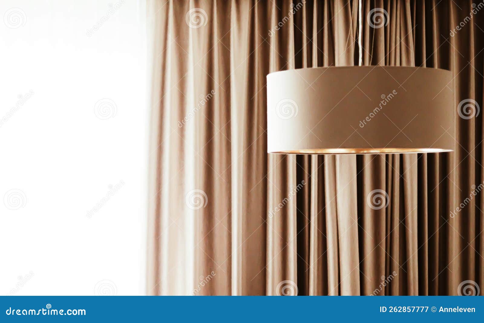 Modern Ceiling Lamp in Luxury Neutral Coloured Interior, Room Design ...