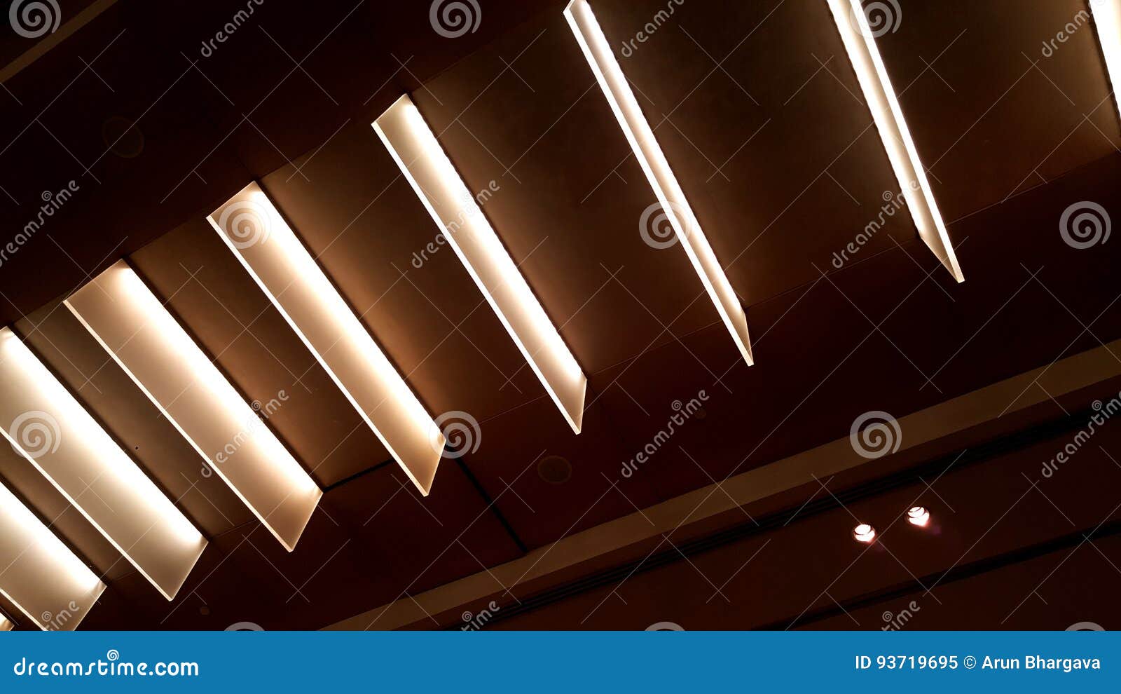 Modern ceiling long lights stock image. Image of ceiling - 93719695