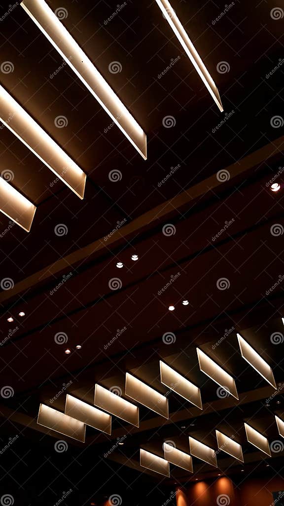 Modern ceiling long lights stock photo. Image of decor - 93719786
