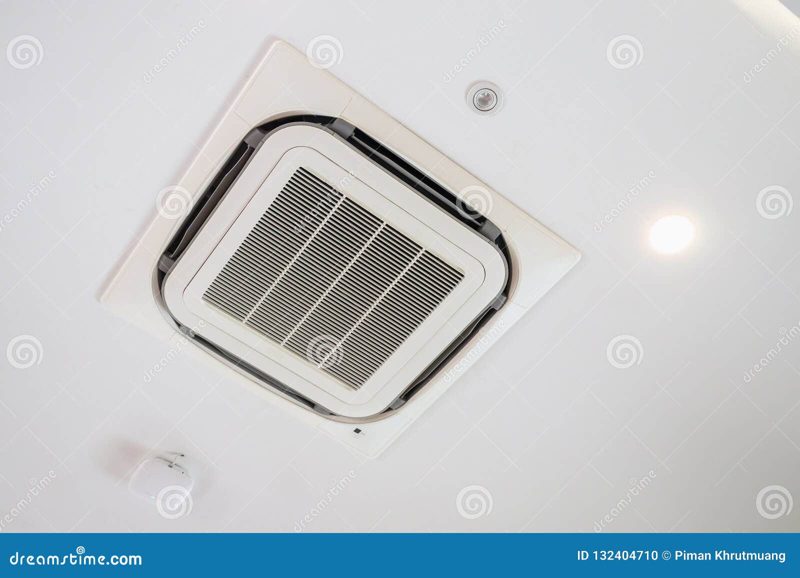 Ceiling Mounted Cassette Type Air Conditioning System Stock Photo ...