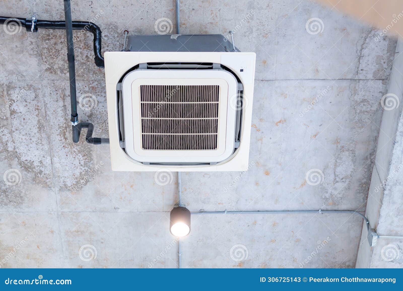 Modern Ceiling Mounted Cassette Type Air Conditioning System Stock ...