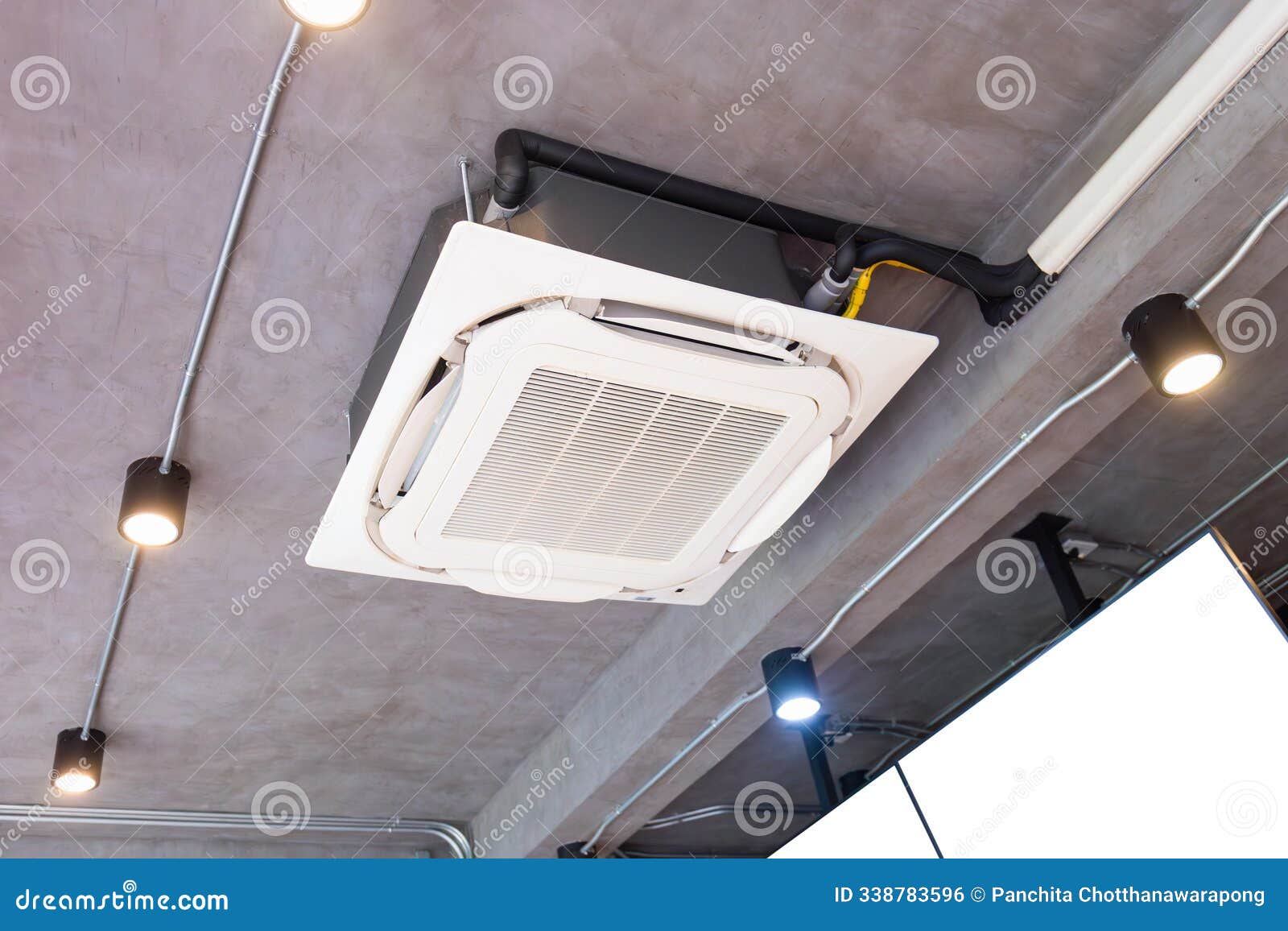 Modern Ceiling Mounted Cassette Type Air Conditioning System in Coffee ...