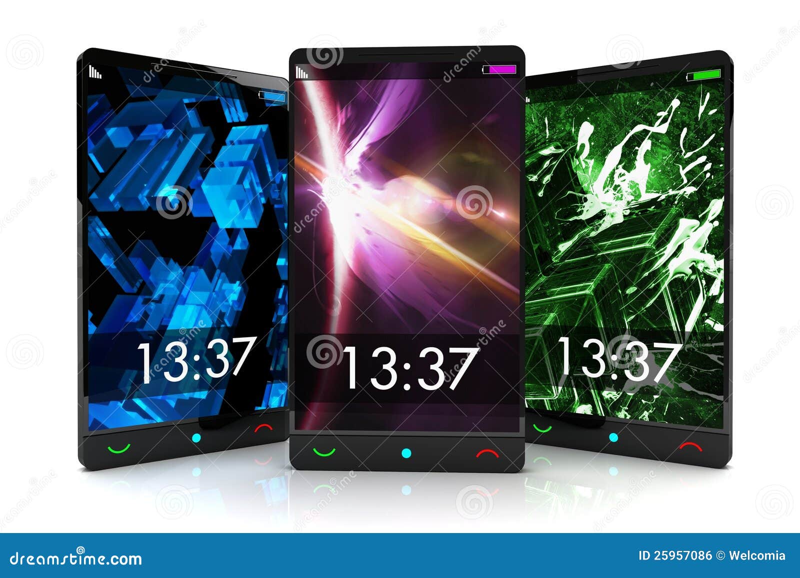 Modern Cell Phones stock illustration. Illustration of socializing ...