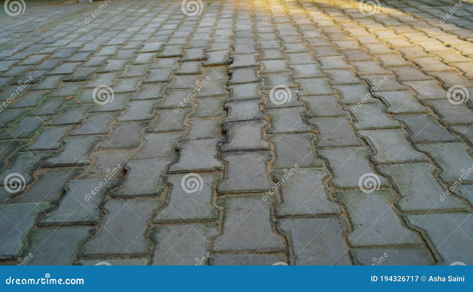 Modern Cemented Block Pedestrian Pathway To Go Forward in a Temple ...
