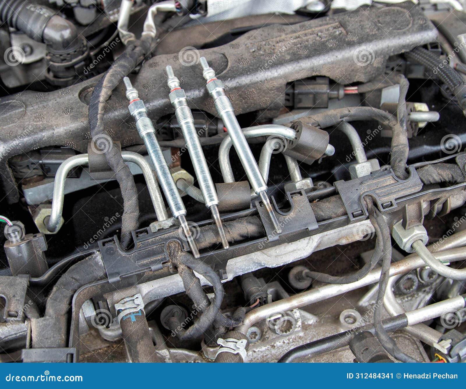 Modern Ceramic Glow Plugs for Diesel Engines in Cold Weather in Winter ...