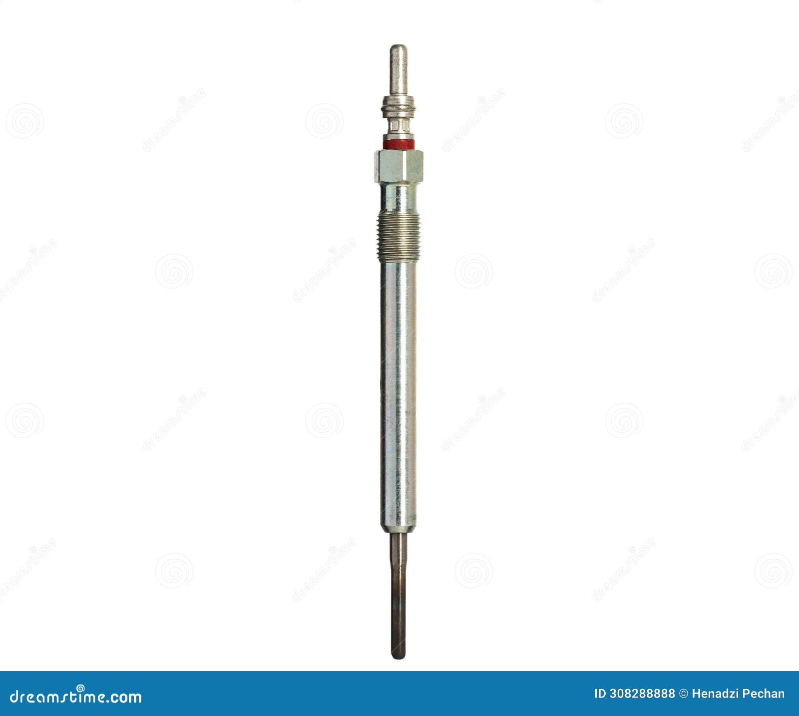 Modern Ceramic Rod Glow Plug for Diesel Engine on a White Background ...