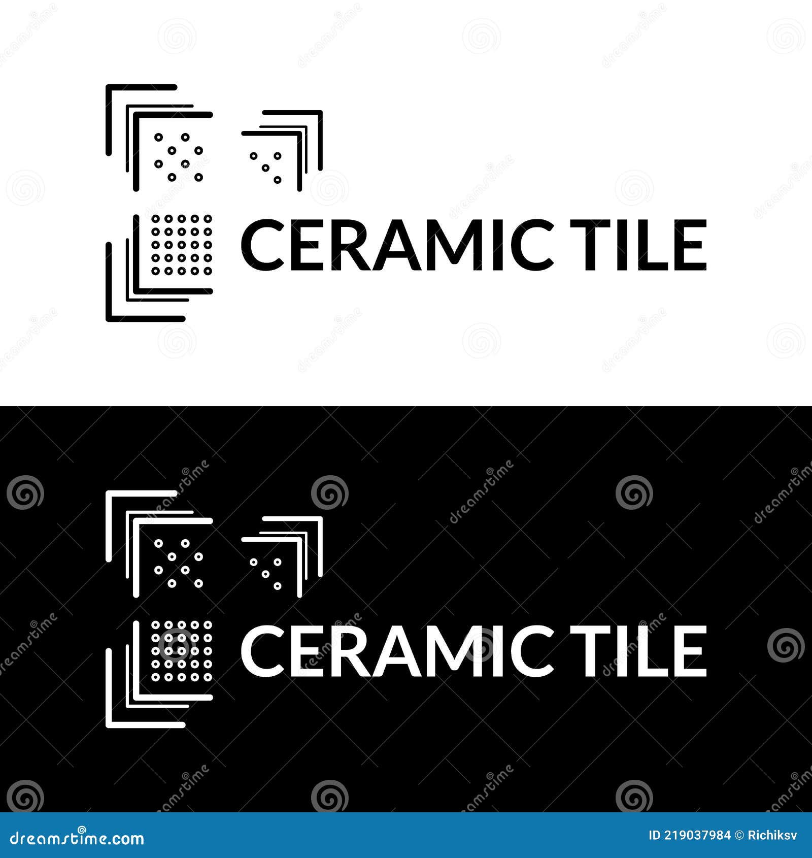 Modern ceramic tile logo stock vector. Illustration of icon - 219037984