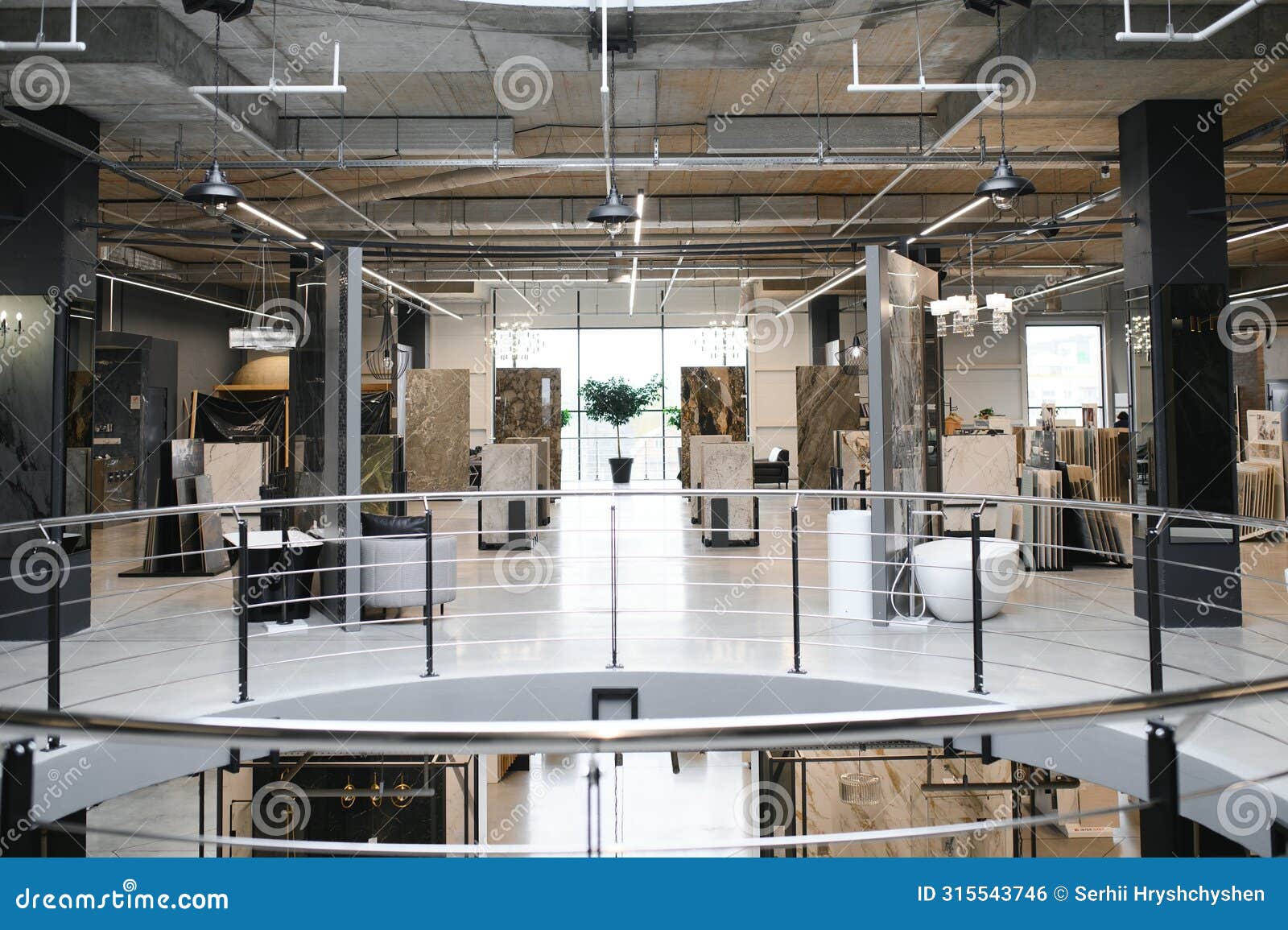 Modern Ceramic Tiles Display in the Luxury Shopping Mall. Shopping Mall ...