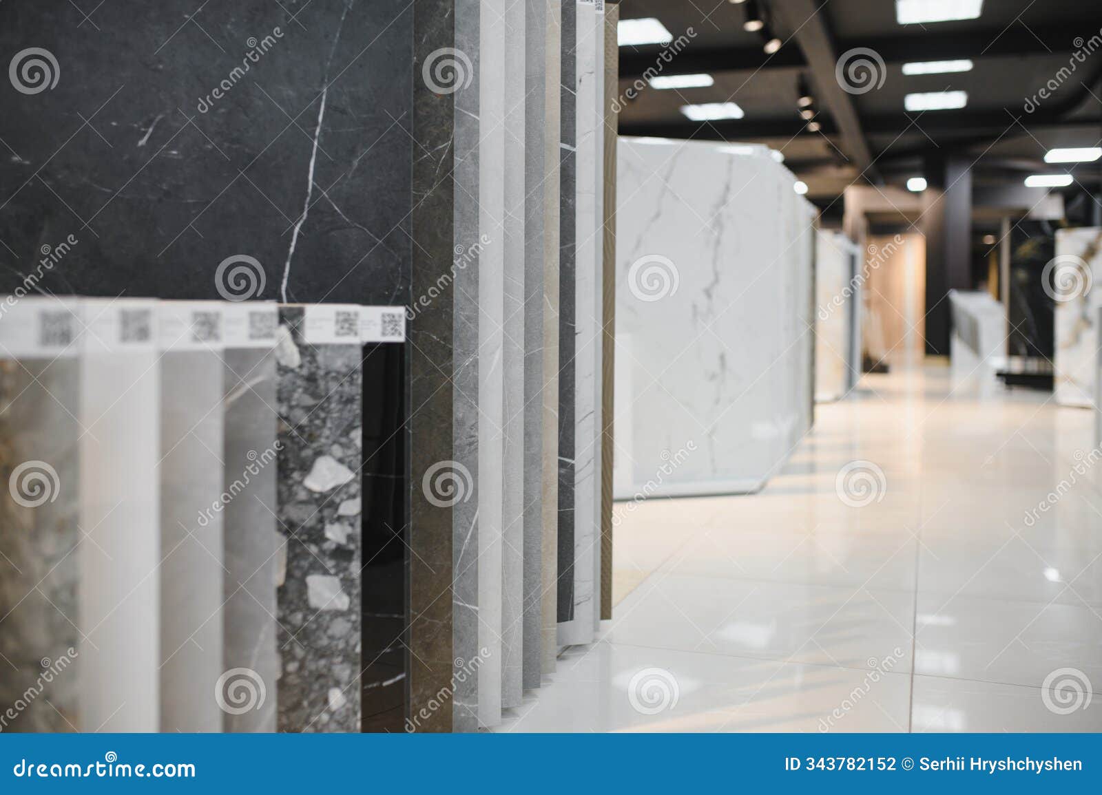Modern Ceramic Tiles Display in the Luxury Shopping Mall. Shopping Mall ...