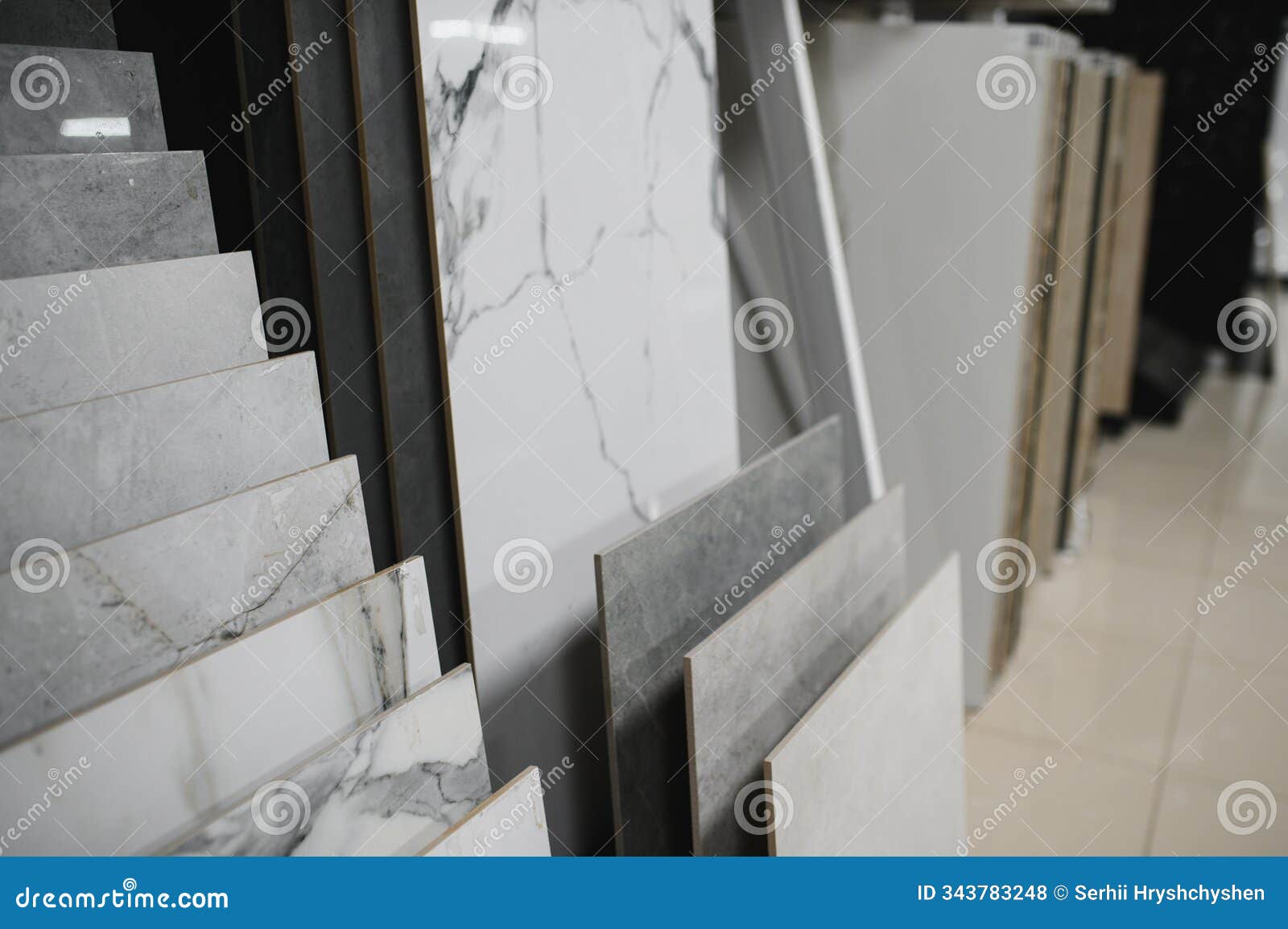 Modern Ceramic Tiles Display in the Luxury Shopping Mall. Shopping Mall ...