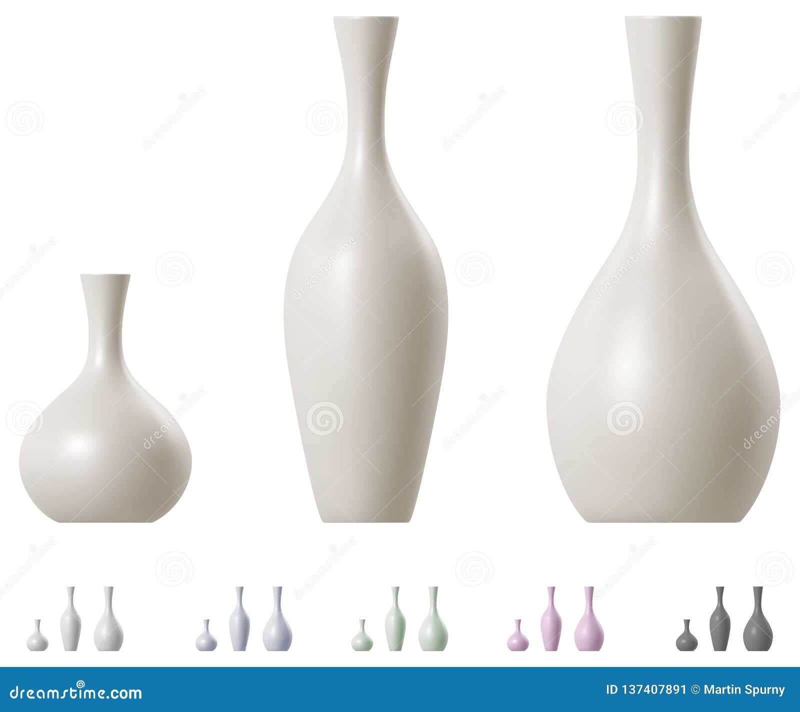 Modern ceramic vase set stock vector. Illustration of standing - 137407891