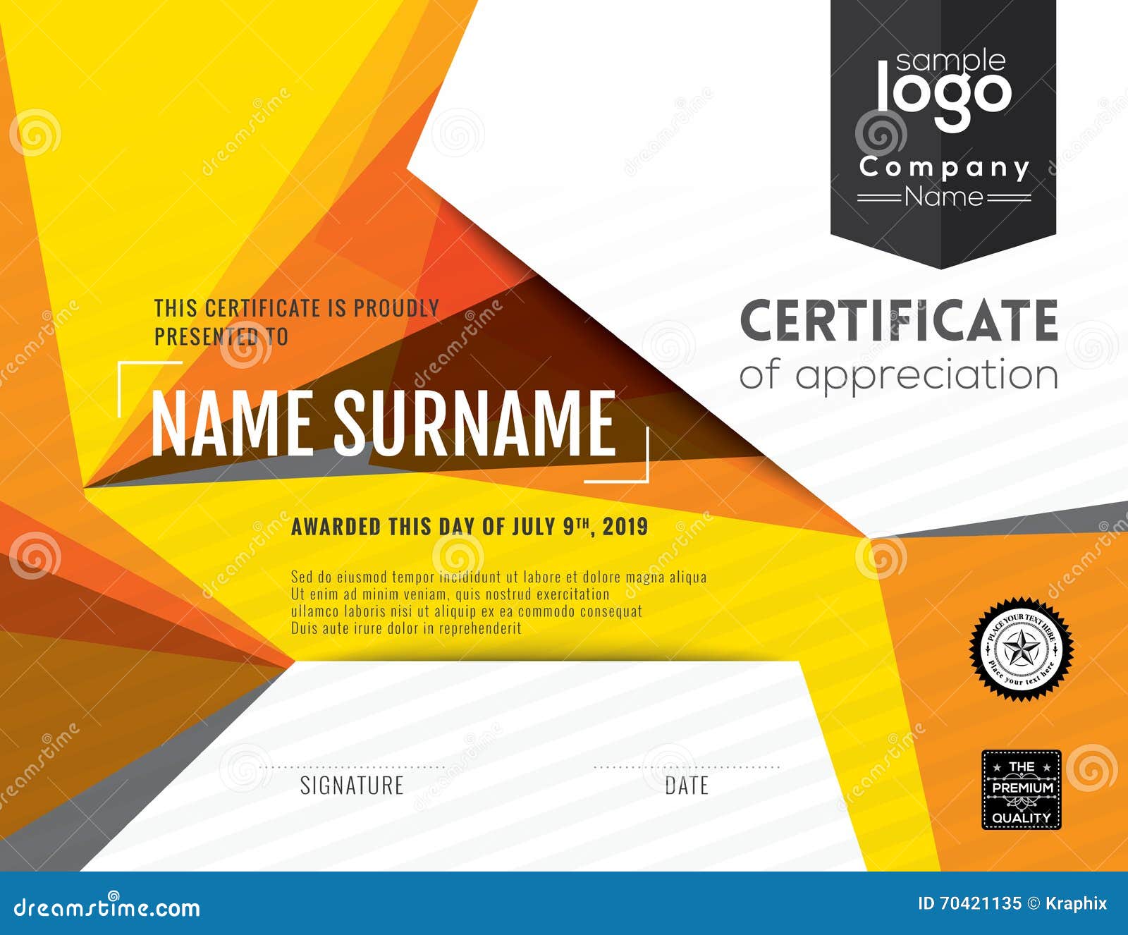 Modern Certificate Background Design Template Stock Vector ...