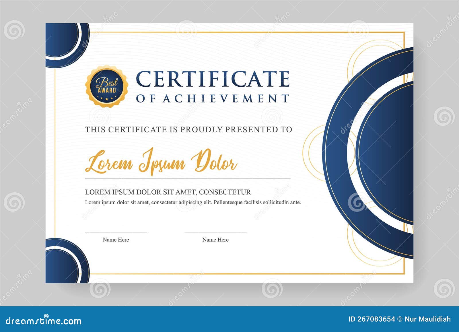 Modern Certificate Design stock illustration. Illustration of business ...