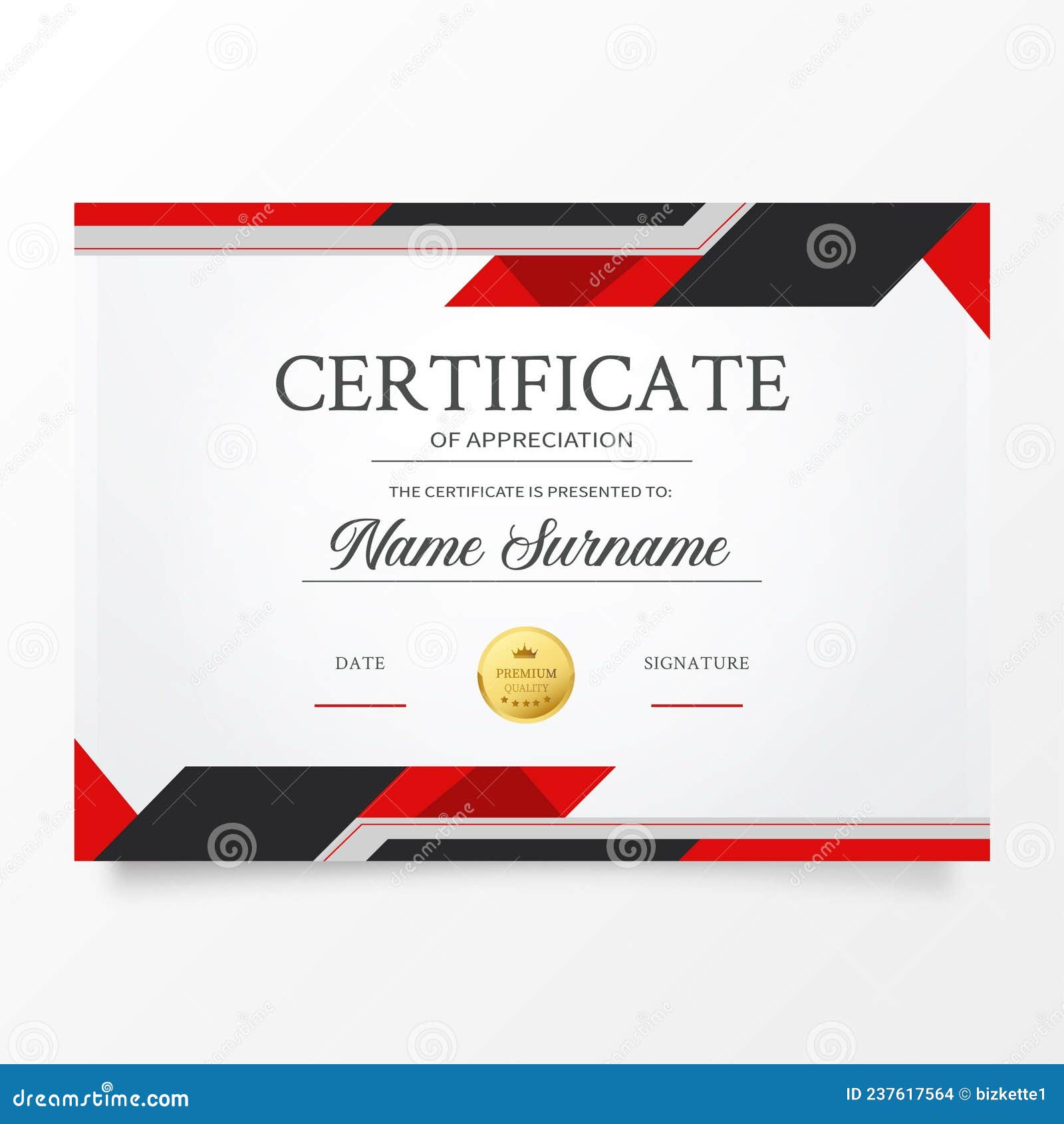 Modern Certificate Vector