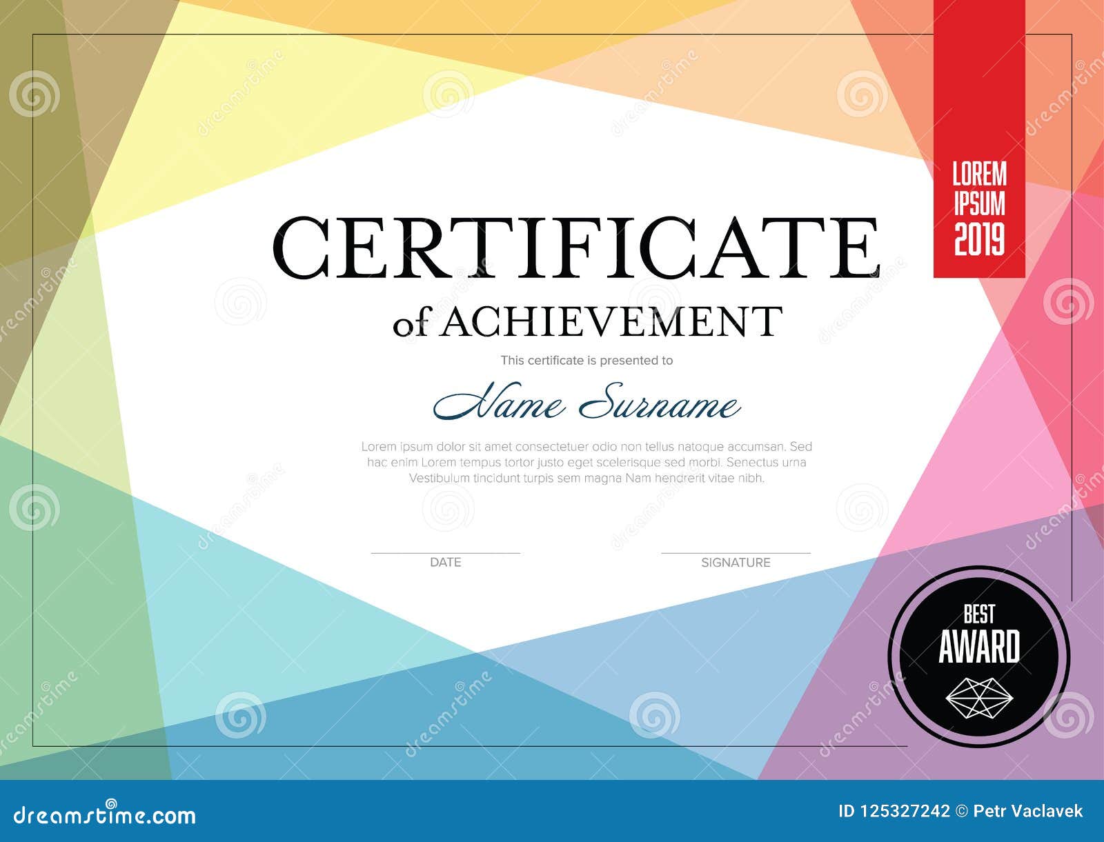 Modern Certificate Template Stock Vector - Illustration of luxurious ... Modern Certificate Template Stock Vector - Illustration of luxurious ...