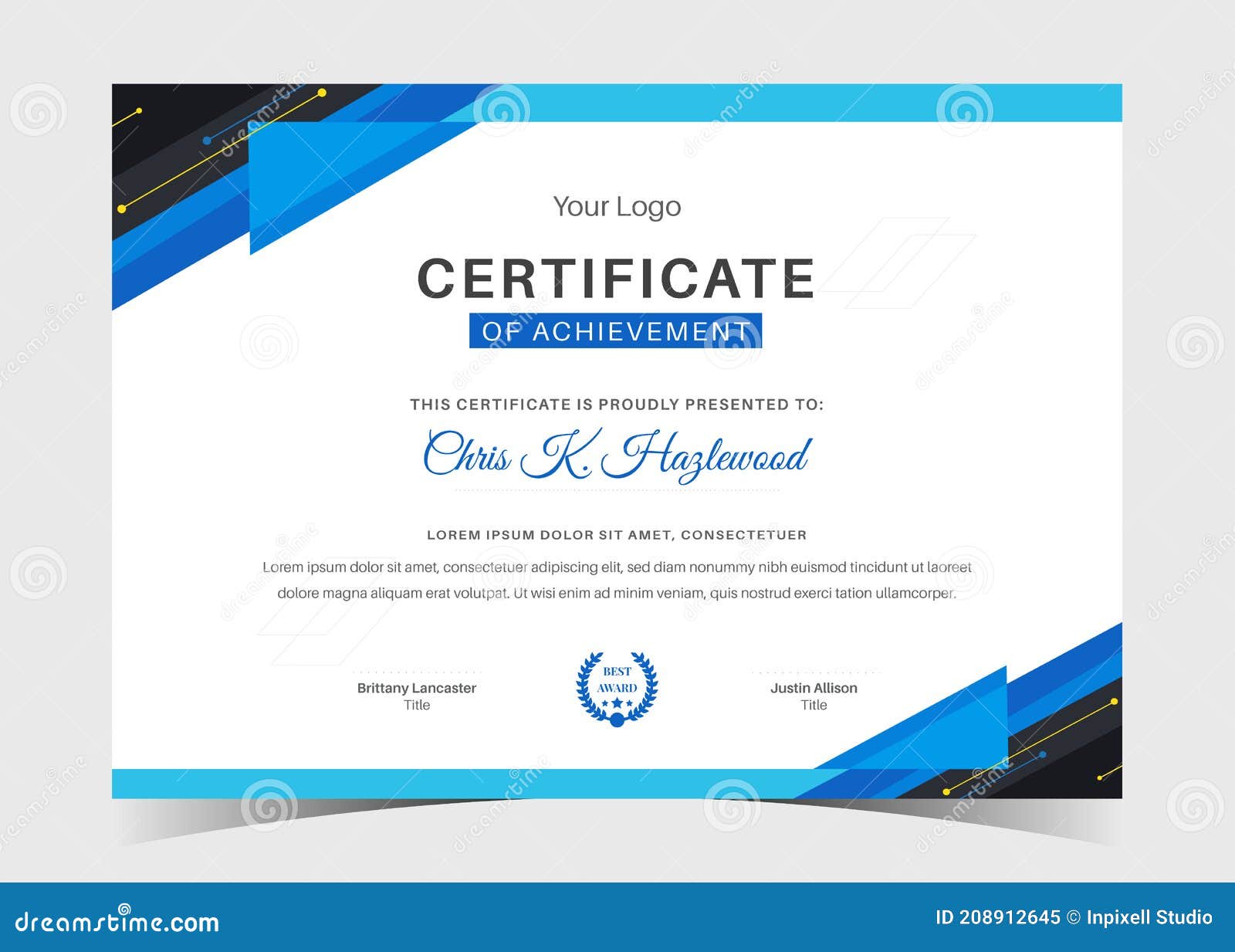 Modern Certificate Template. Certificate Design Certificate Template ...