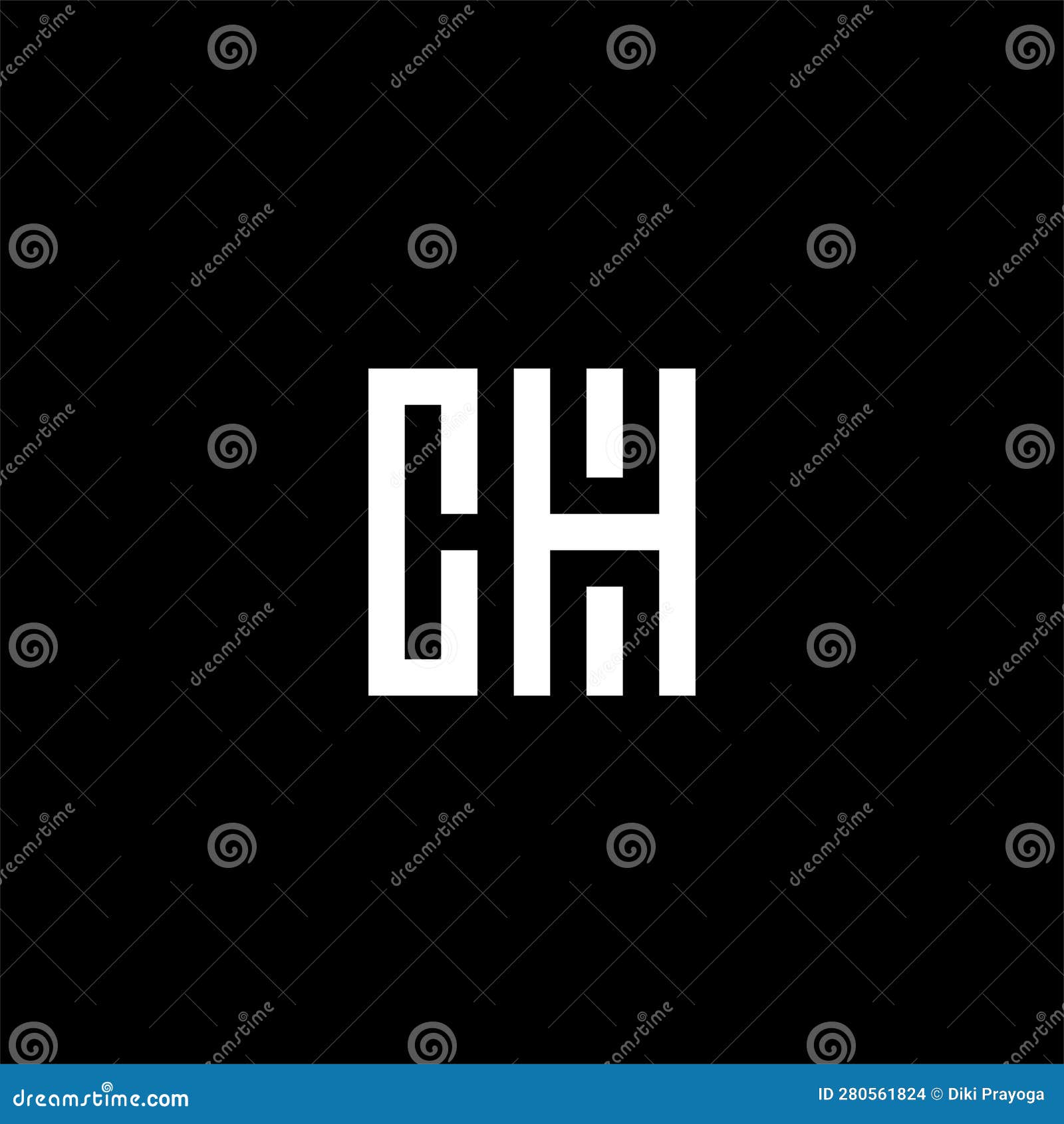CH Logo Initial Vector Logo Design Modern Stock Illustration ...