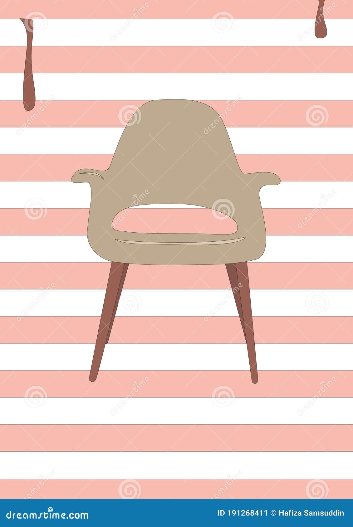 Modern Chair. Vector Illustration Decorative Design Stock Vector ...