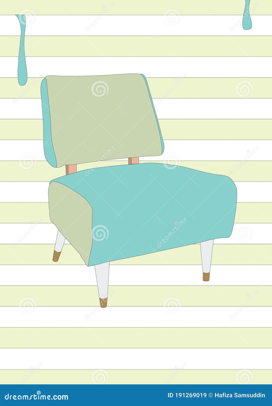 Modern Chair. Vector Illustration Decorative Design Stock Vector ...