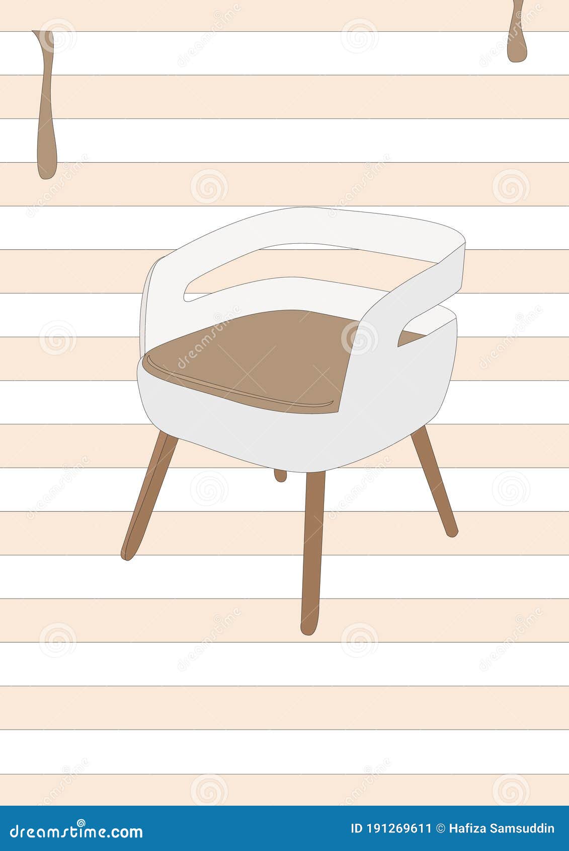Modern Chair. Vector Illustration Decorative Design Stock Vector ...
