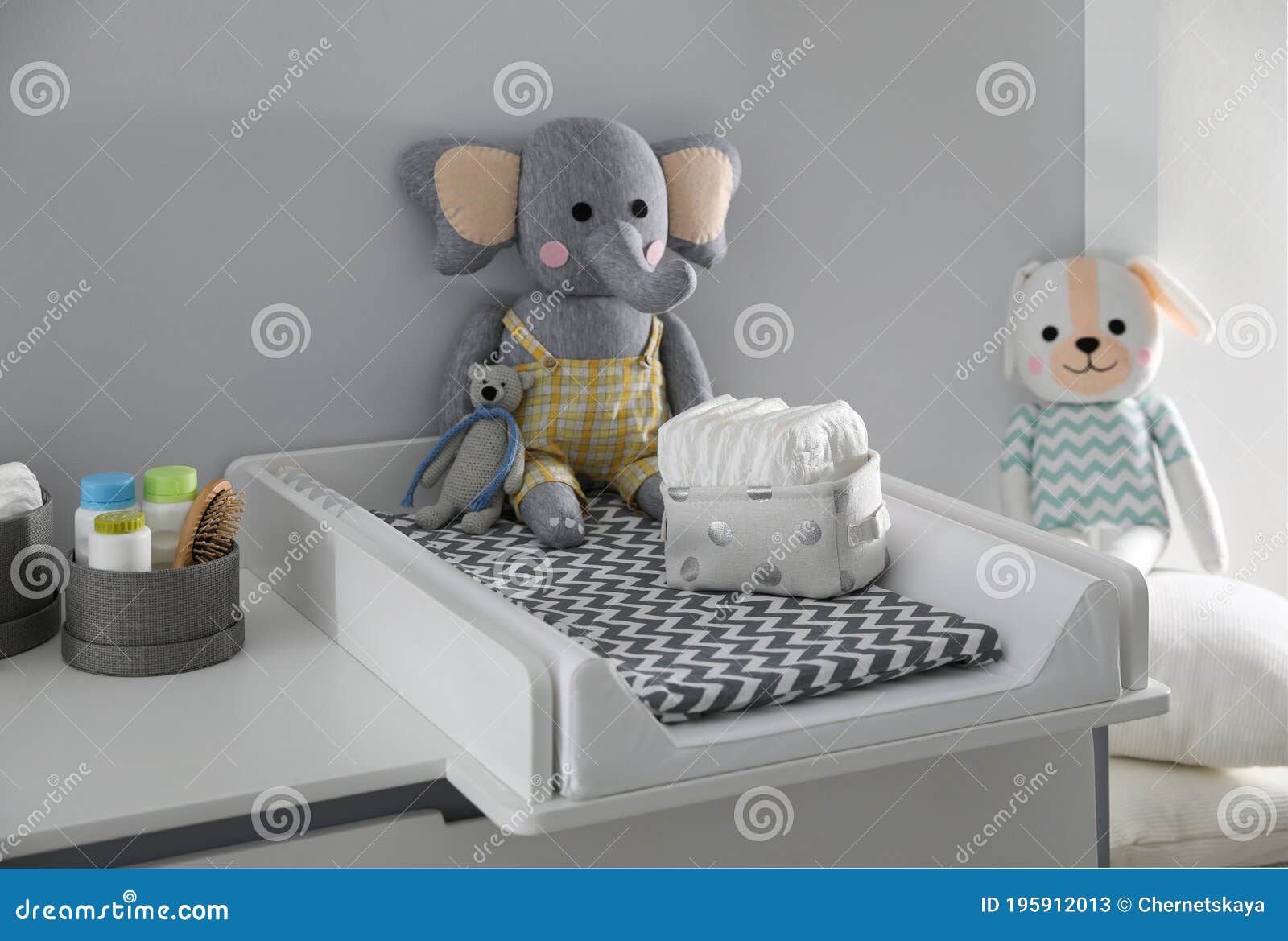 Modern Changing Table in Baby Room. Interior Design Stock Image - Image ...