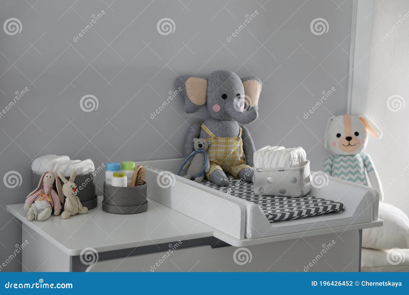 Modern Changing Table in Baby Room. Interior Design Stock Photo - Image ...
