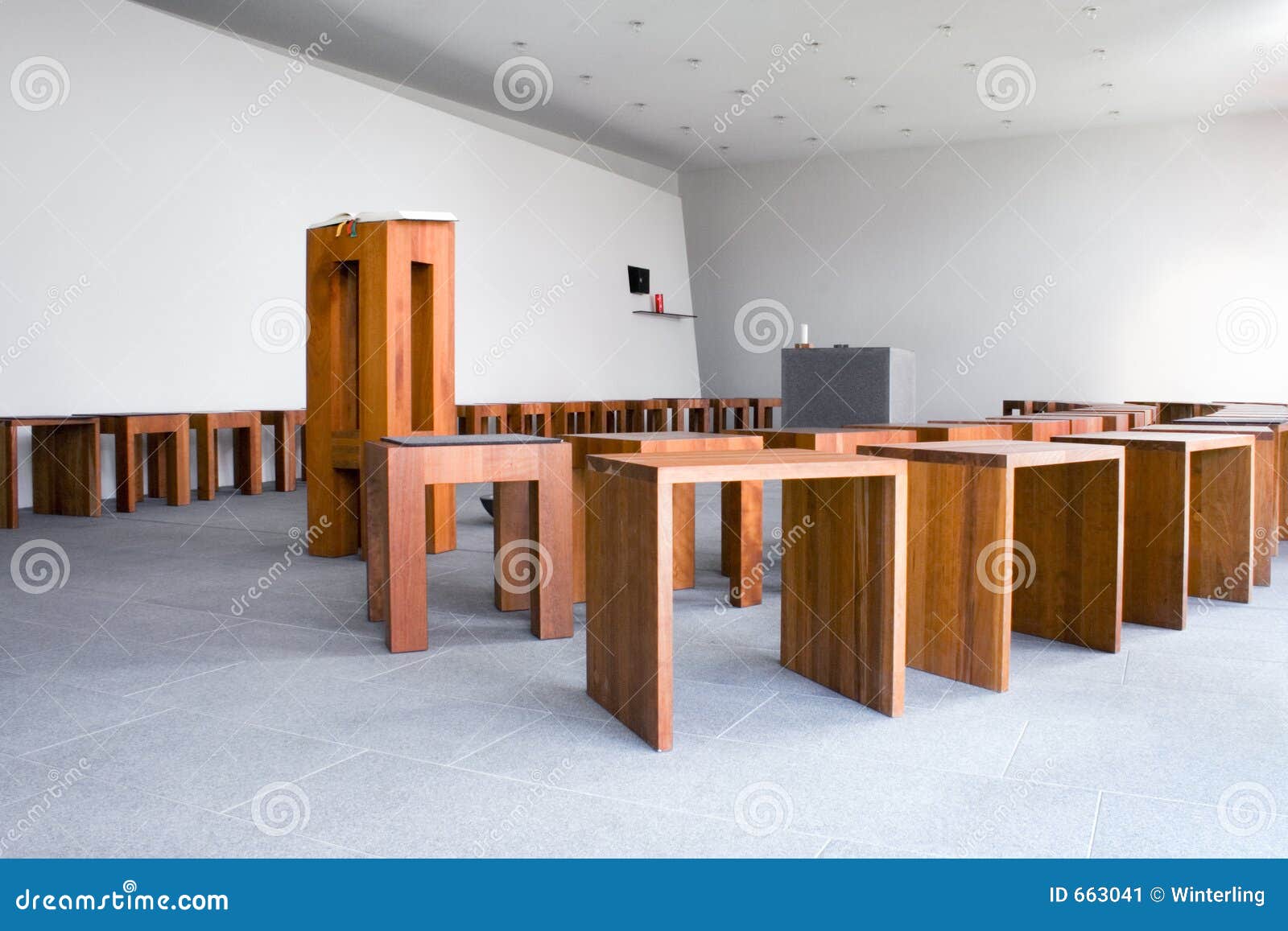 Modern Chapel Interior stock image. Image of building, candle - 663041