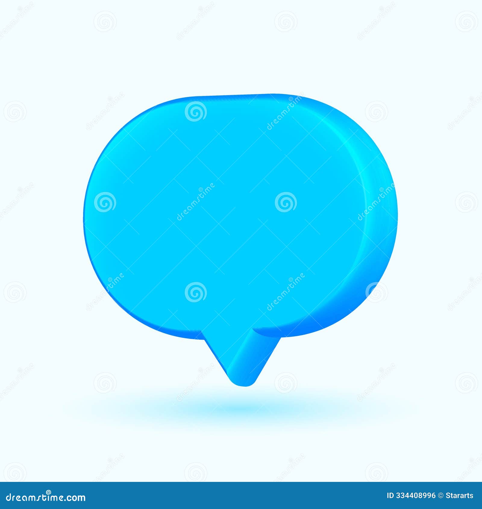 Modern Chat Box Sign Template in 3d Style with Empty Space Stock Vector ...