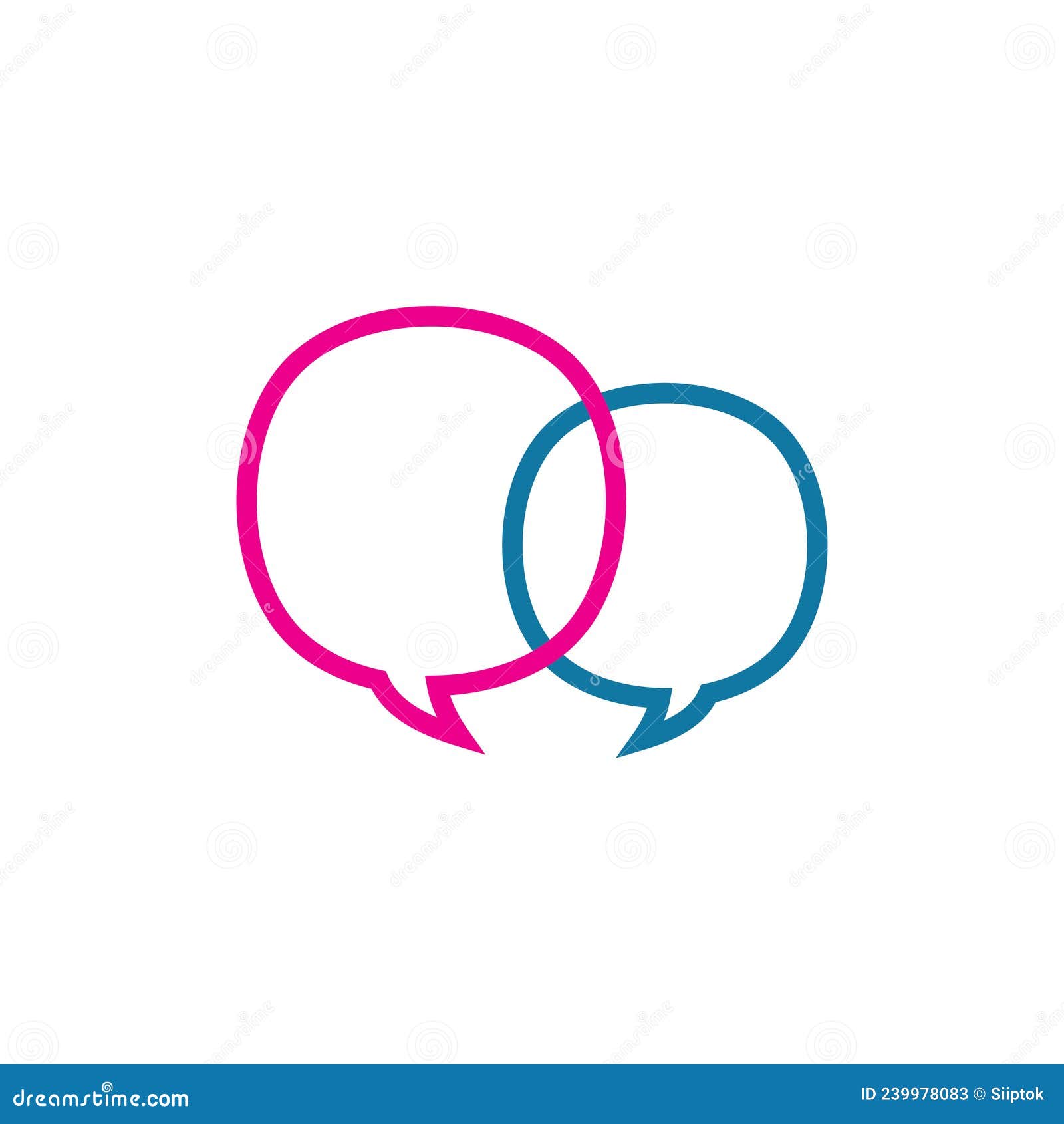 Chat Color Line Group Logo Design Stock Vector - Illustration of ...