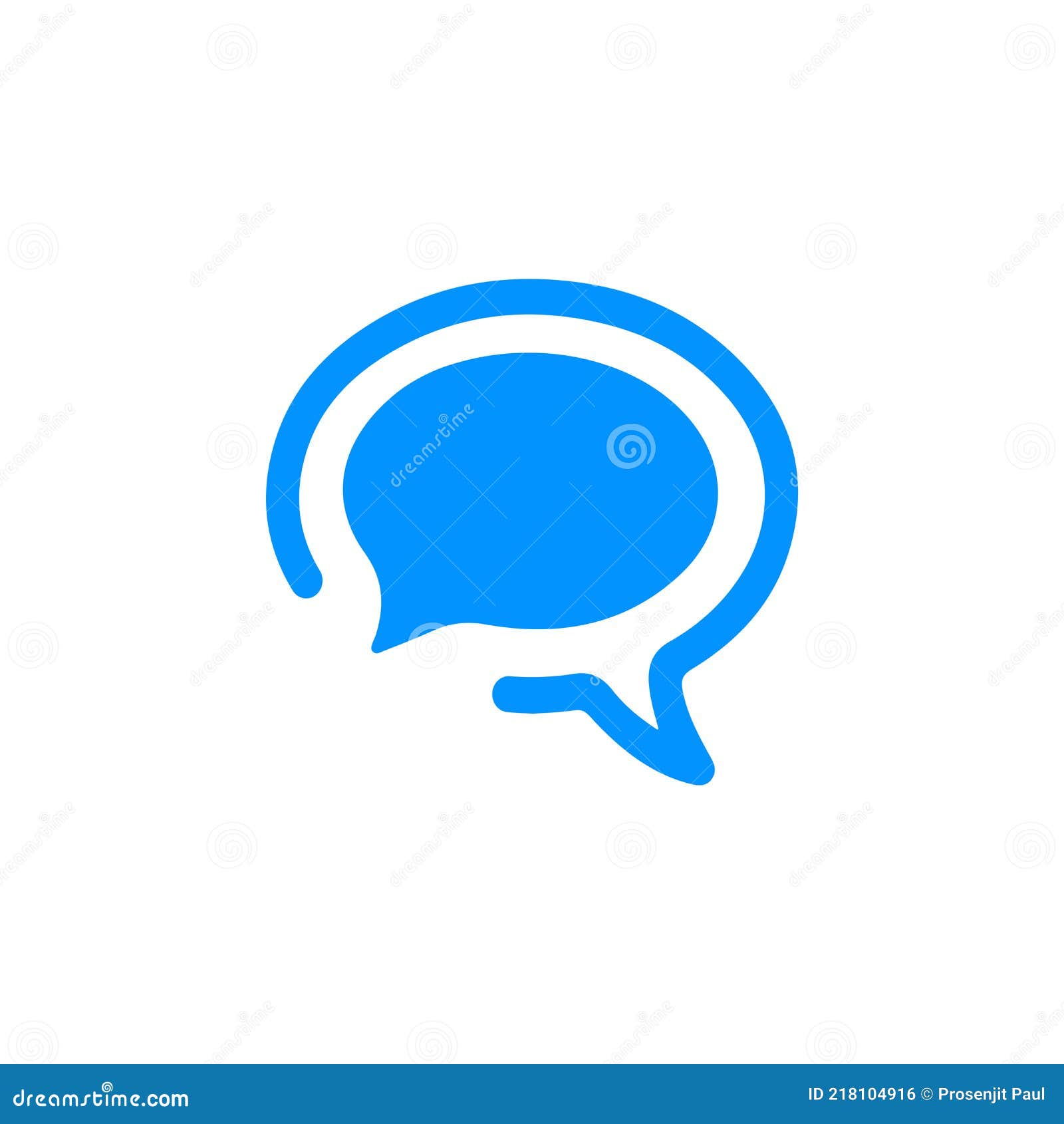 Modern Chat Icon in Circle Vector Stock Illustration - Illustration of ...