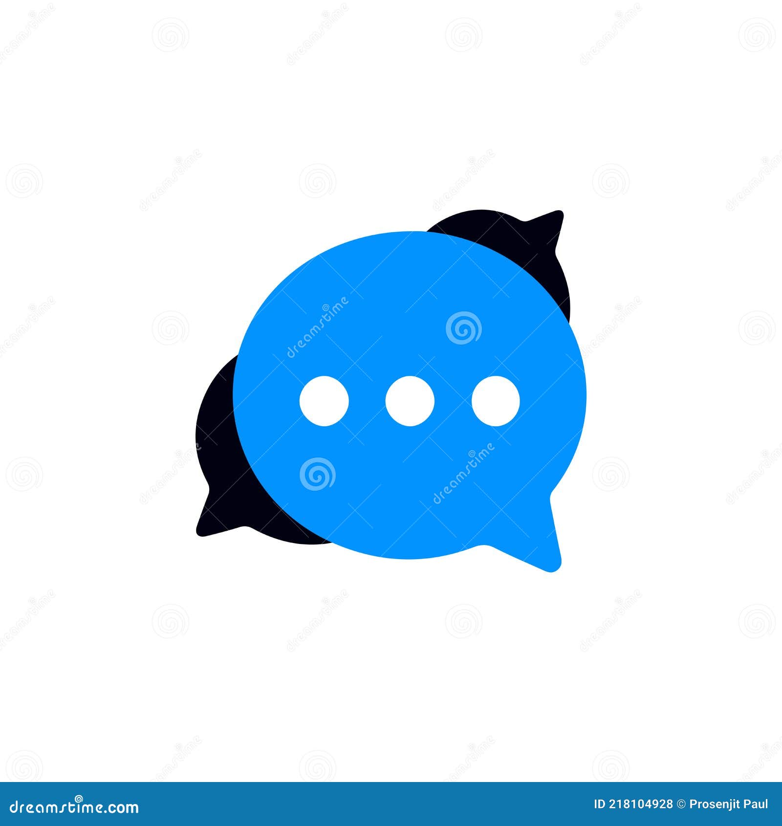 Modern Chat Icon in Circle Vector Stock Illustration - Illustration of ...