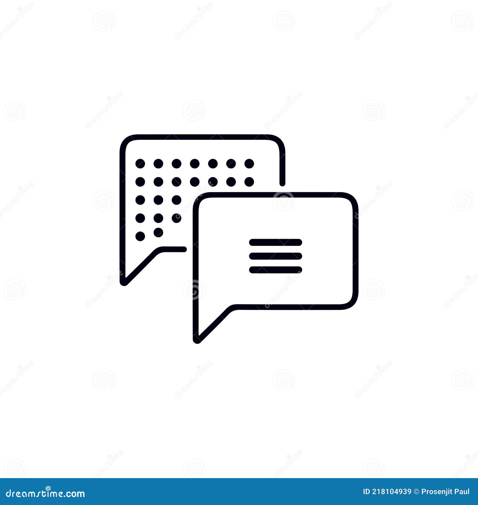 Modern Chat Icon in Circle Vector Stock Illustration - Illustration of ...