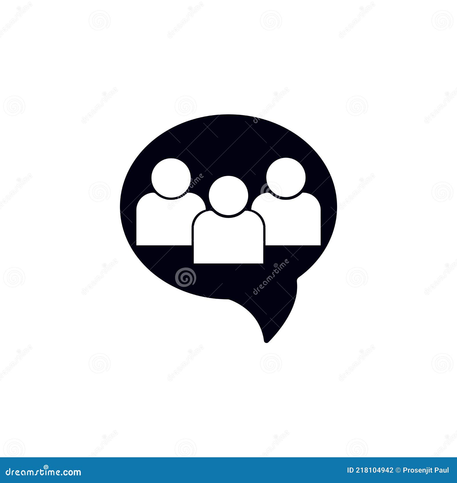 Modern Chat Icon in Circle Vector Stock Illustration - Illustration of ...