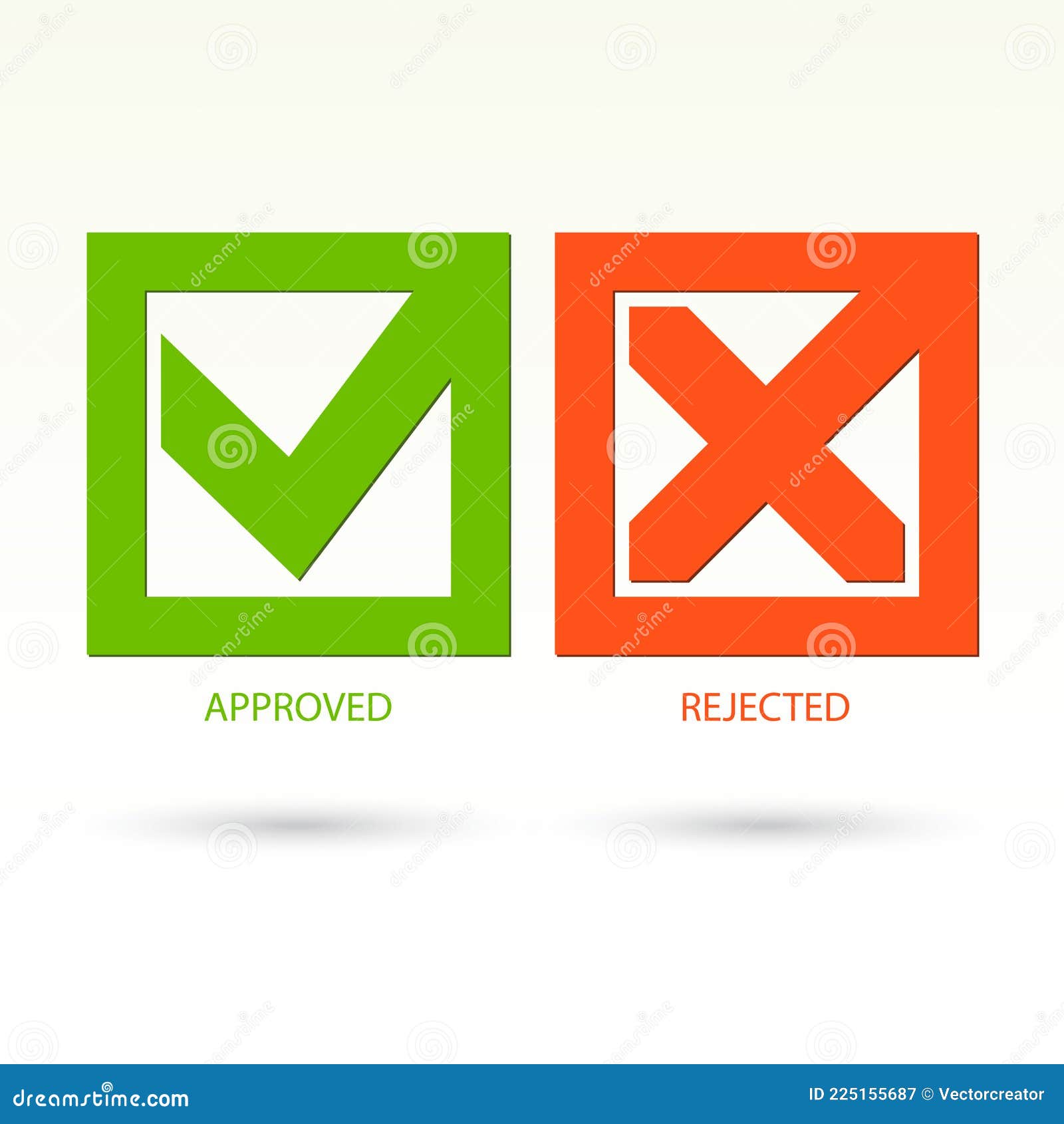 Modern check mark symbols stock vector. Illustration of test - 225155687