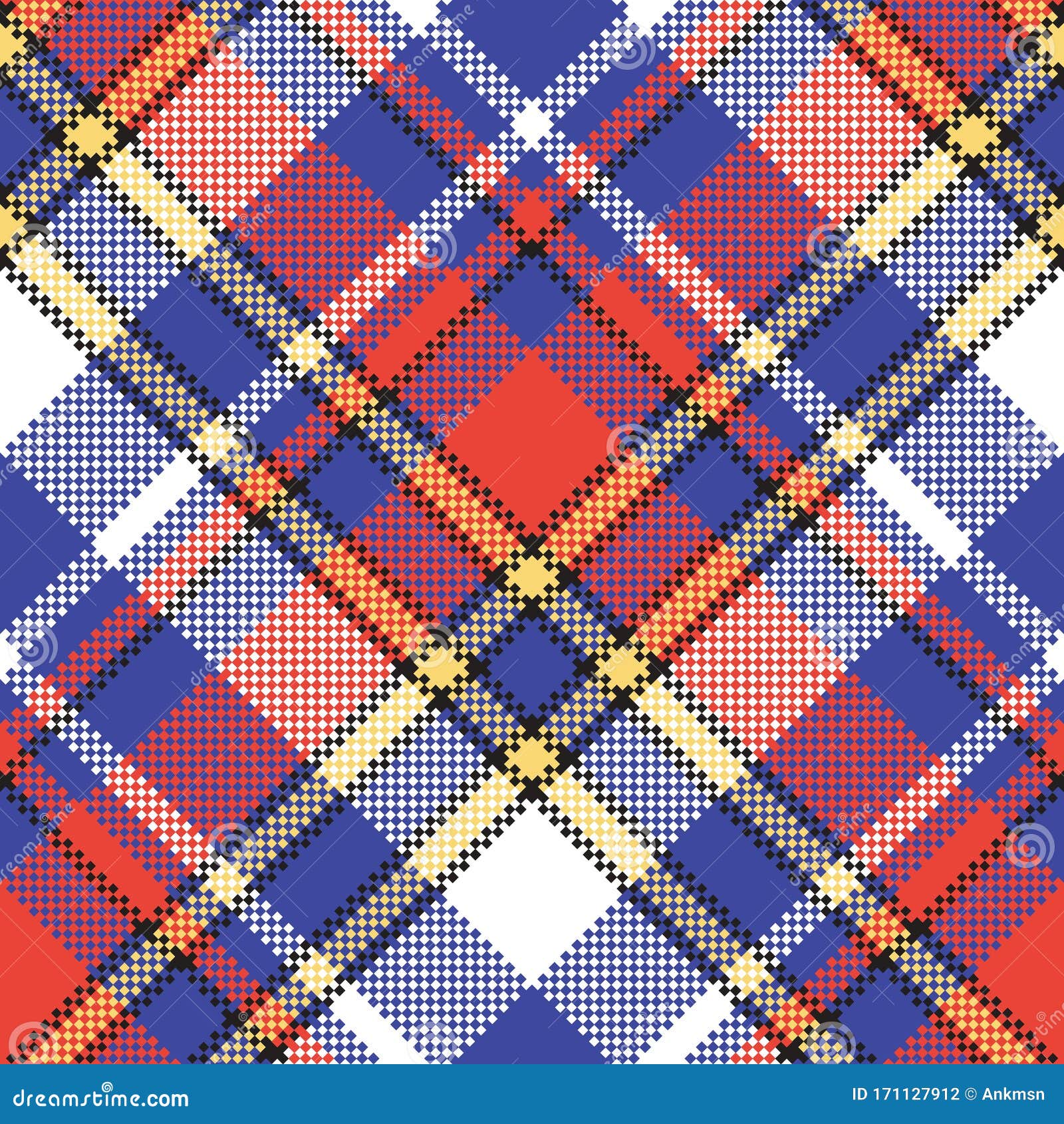Modern Check Plaid Seamless Pattern Stock Vector - Illustration of ...
